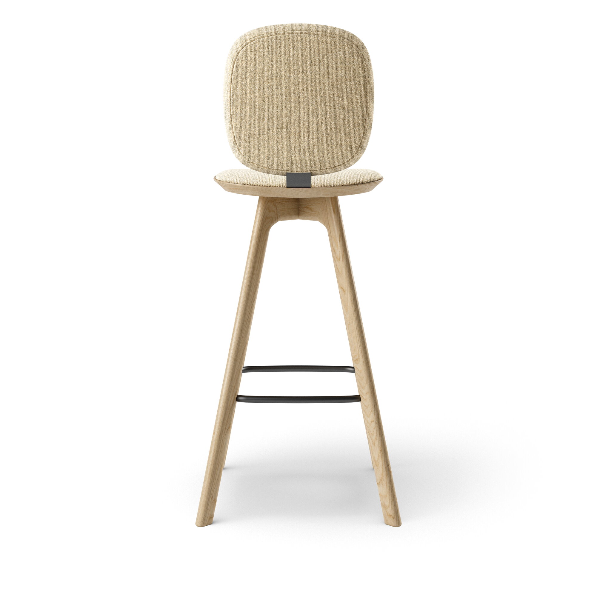 Brdr. Krüger Pauline Comfort bar stool, 75 cm, oiled oak - Moss cream ...