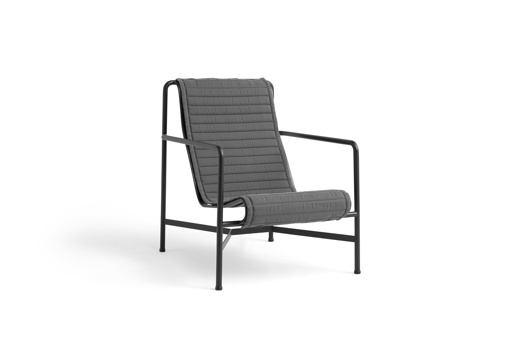 HAY Palissade Quilted cushion for high lounge chair, anthracite ...