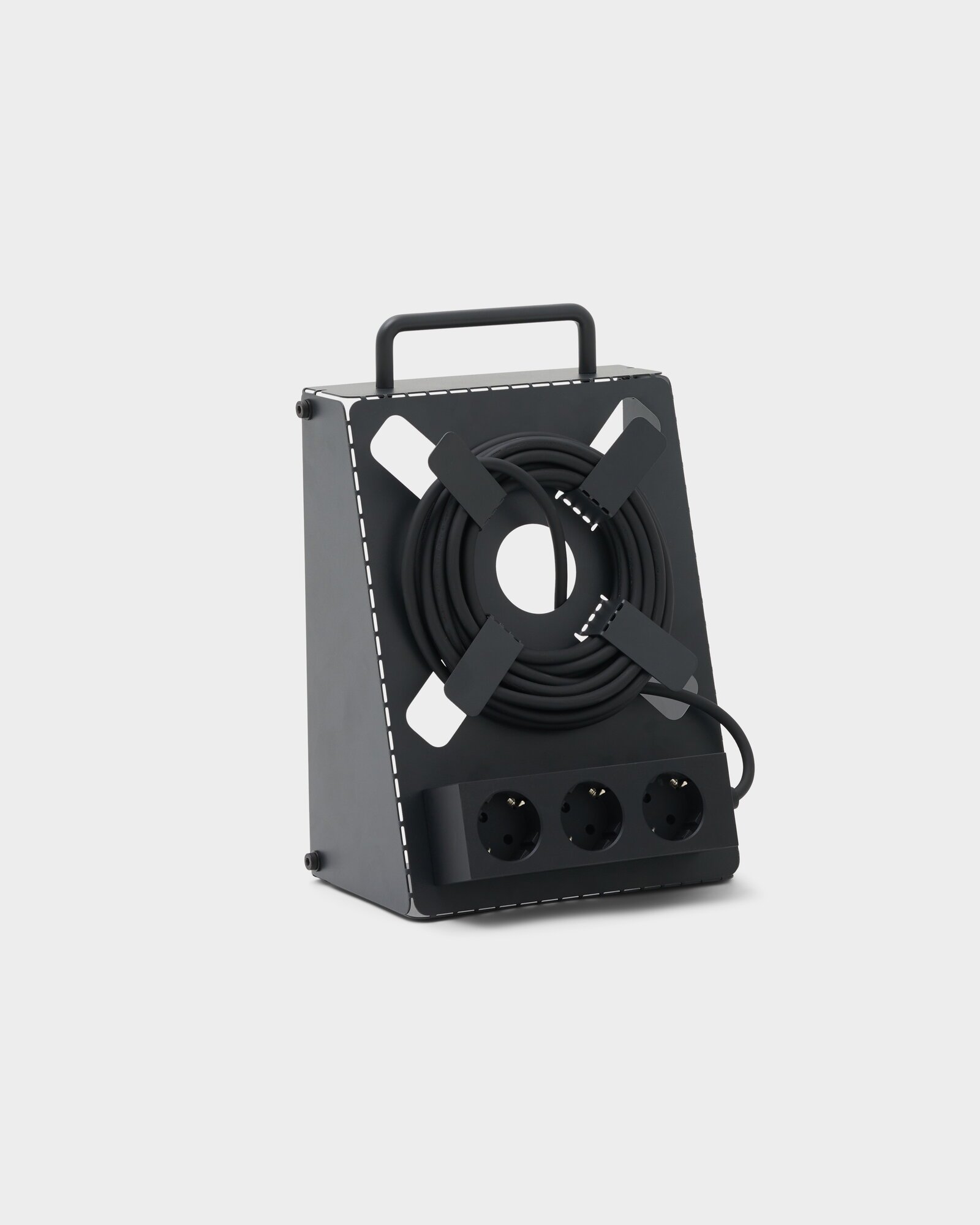 Pedestal Power Bar power strip, charcoal | Finnish Design Shop