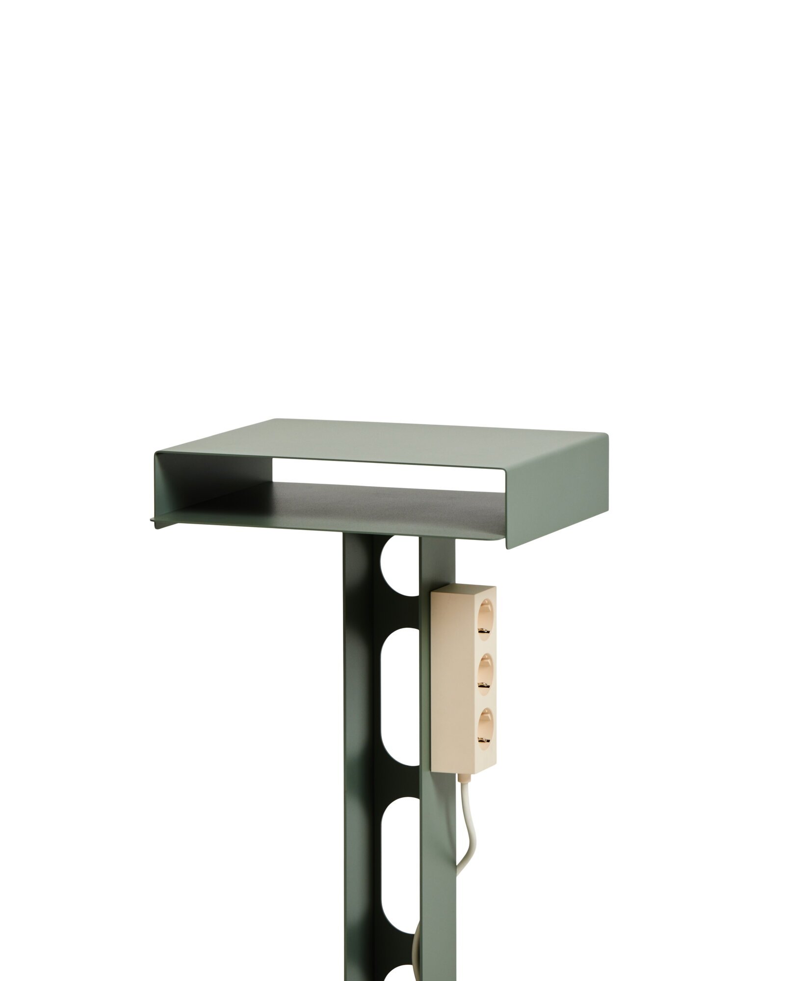 Pedestal Sidekick table, mossy green | Finnish Design Shop
