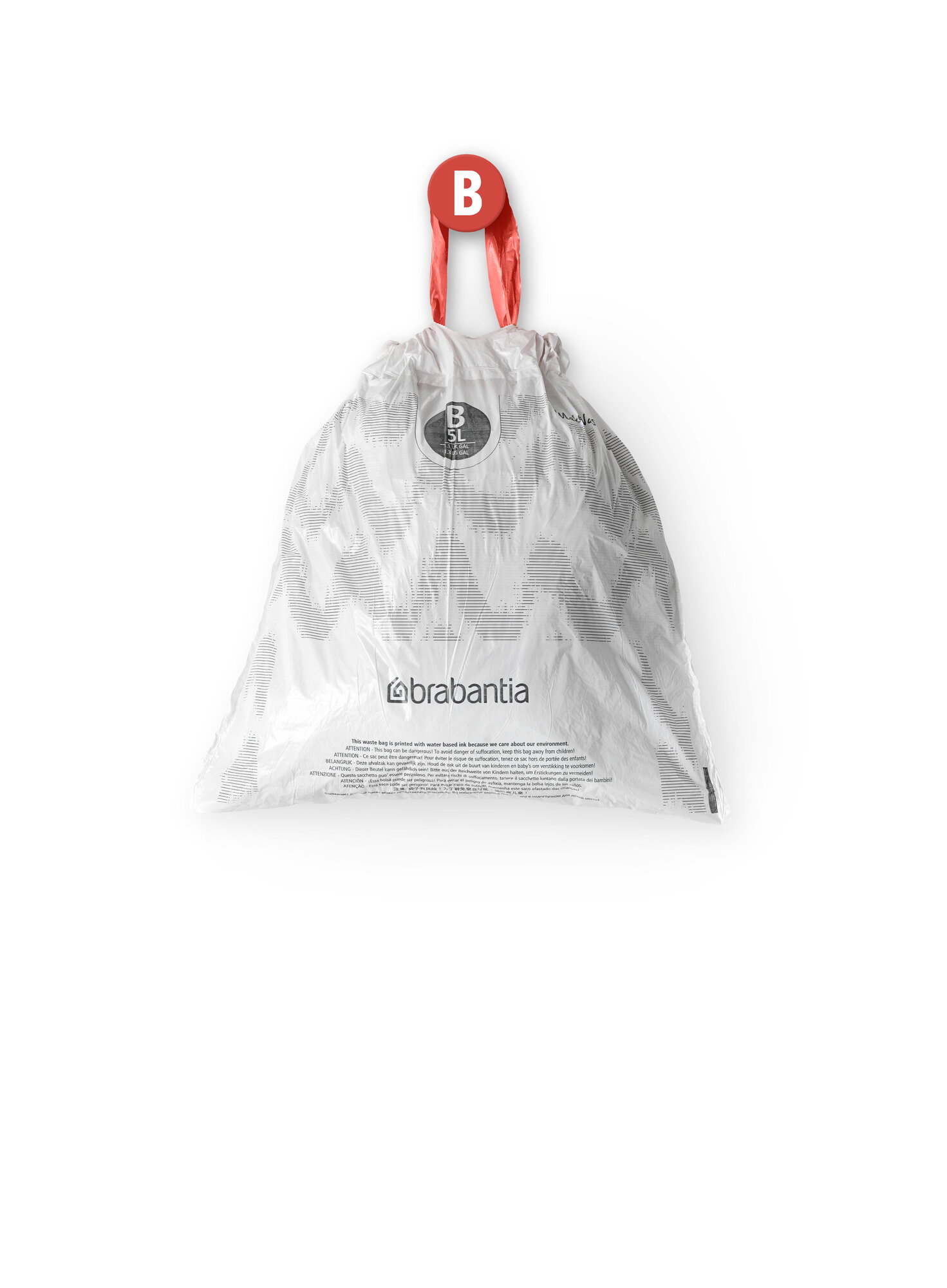 Brabantia PerfectFit bin liners 5 L, 20 pcs, B, white | Finnish Design Shop