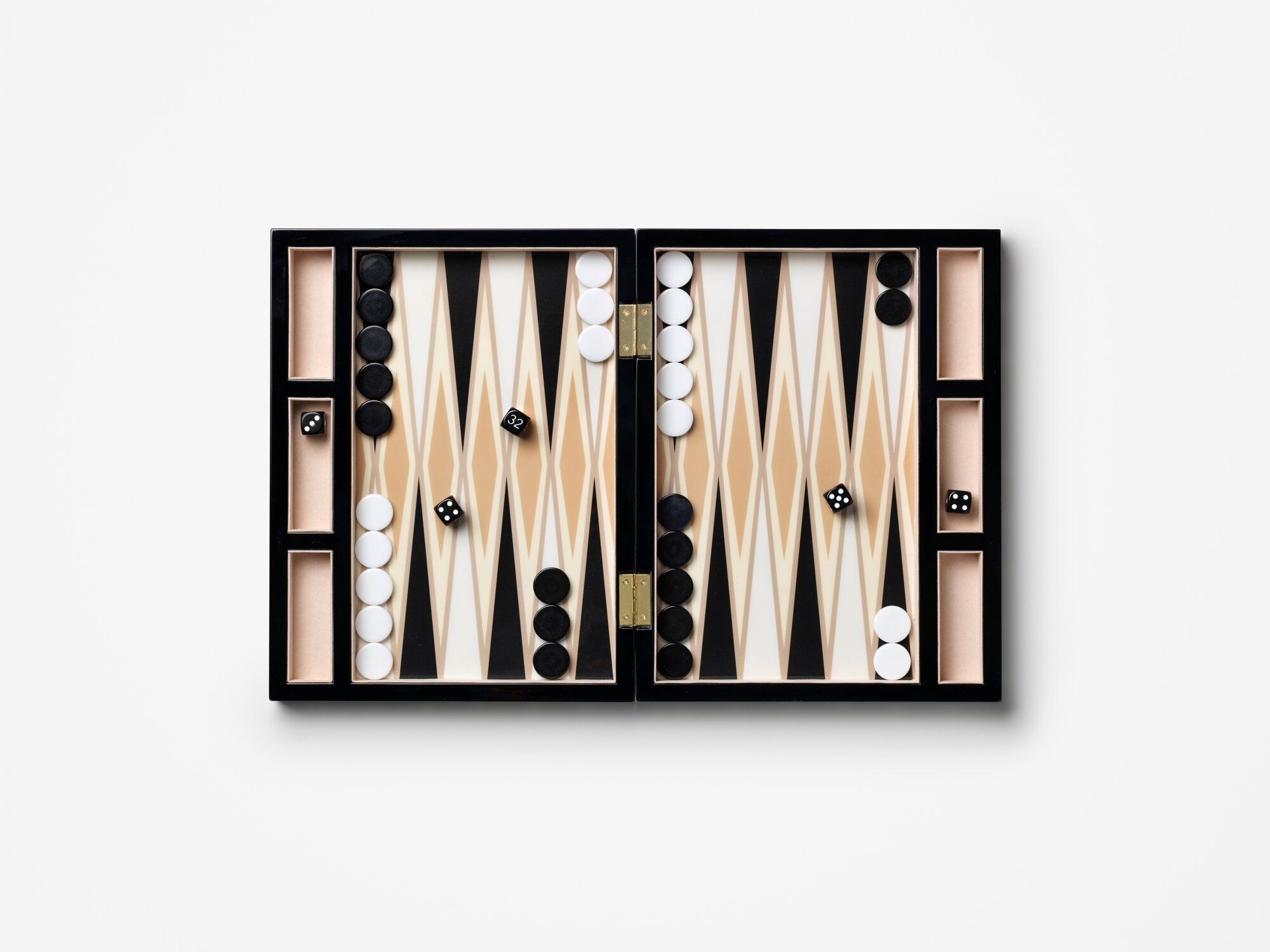 Printworks Lacquered Backgammon, Black | Finnish Design Shop