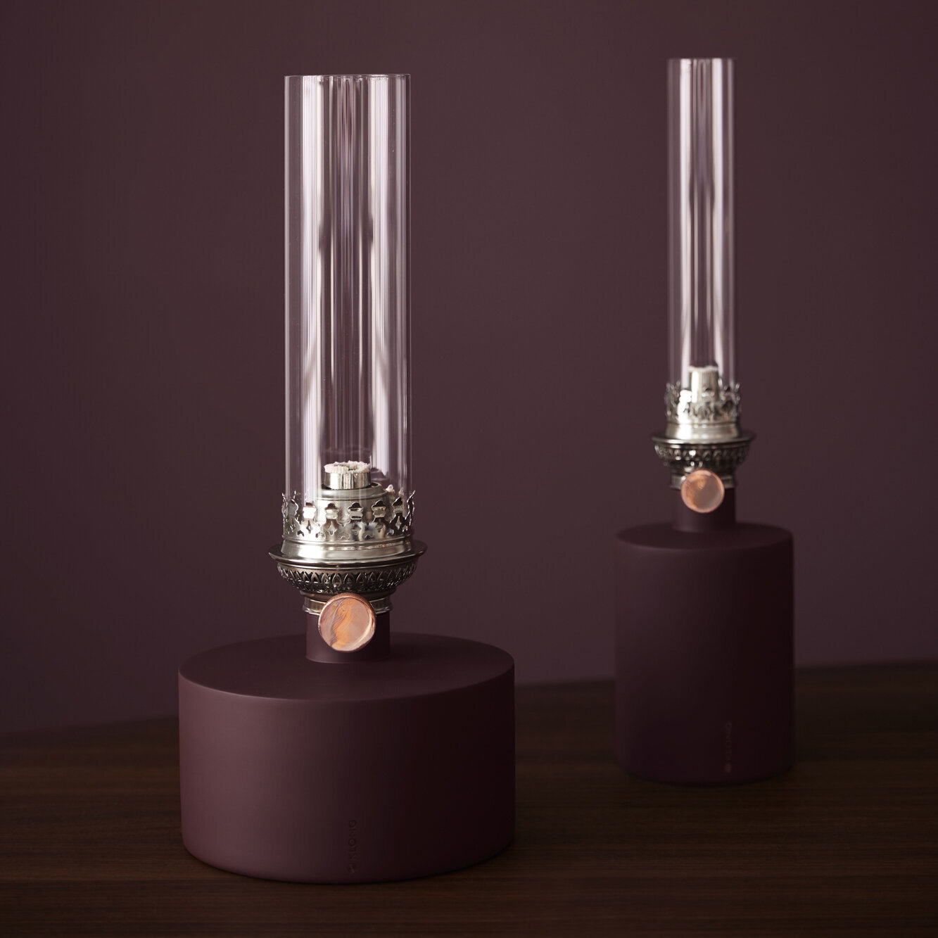 Klong Patina oil lamp, small, dark red | Finnish Design Shop