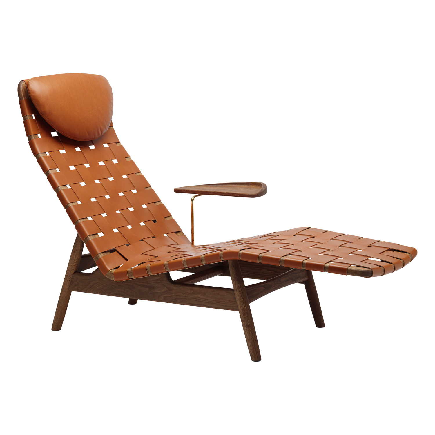 Sibast AV Egoist chaise longue side table, smoked oak | Finnish Design Shop