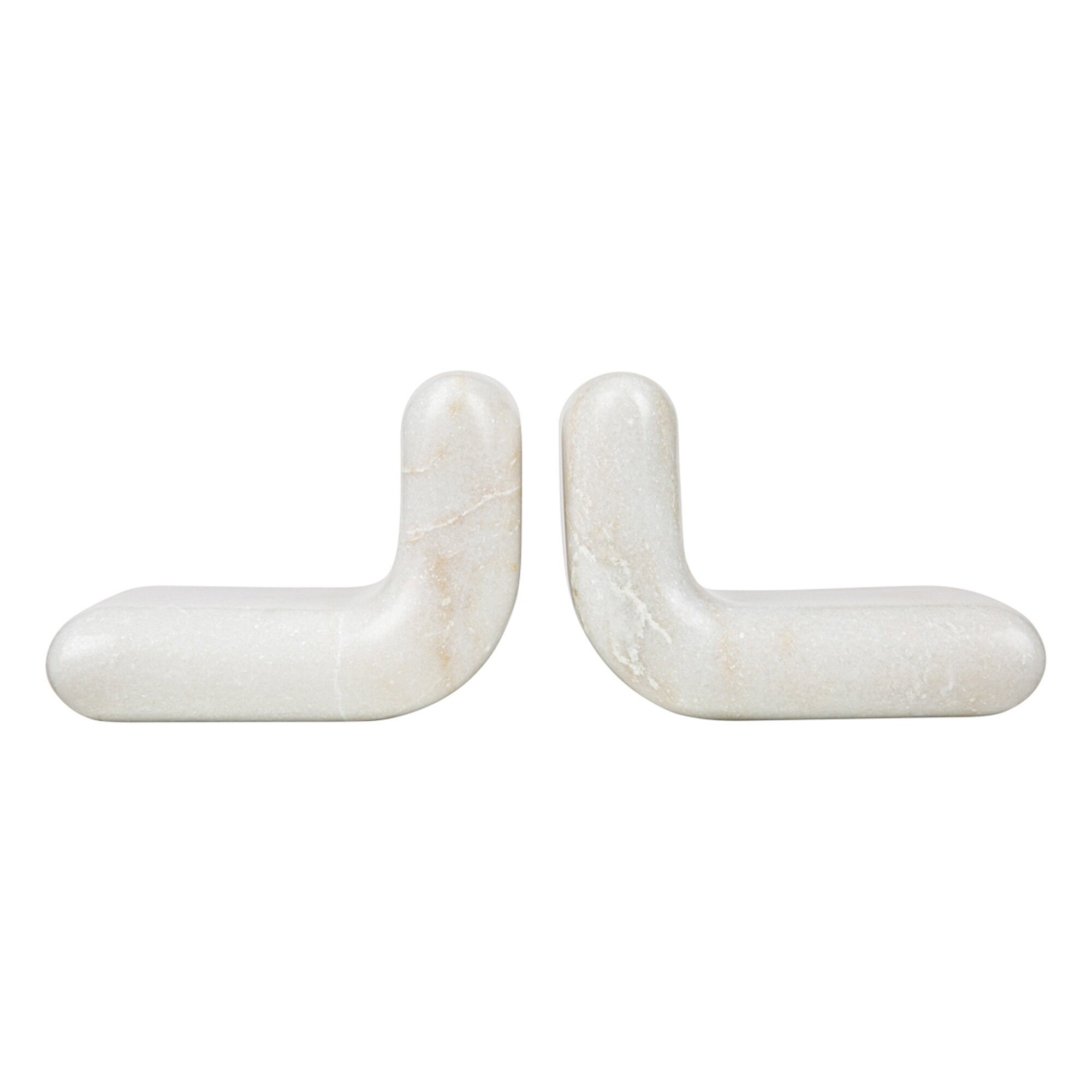 Tom Dixon Stone bookends, 2 pcs, white | Finnish Design Shop NL