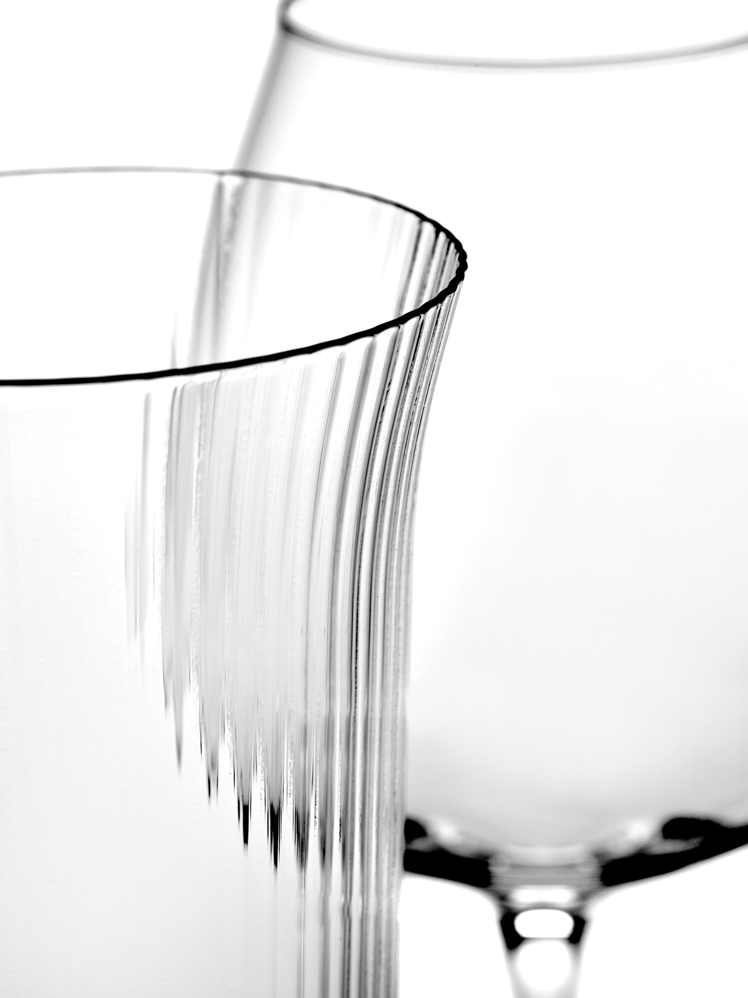 Serax Inku longdrink glass, ribbed | Finnish Design Shop