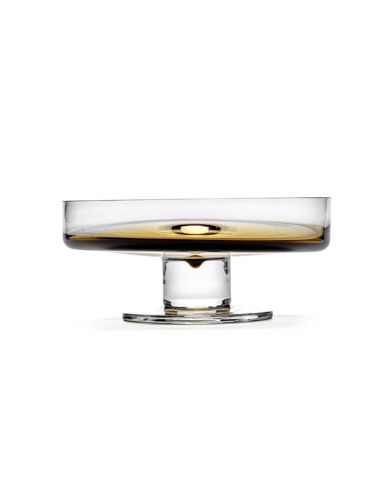 Serax Zuma bowl on foot, L, amber | Finnish Design Shop