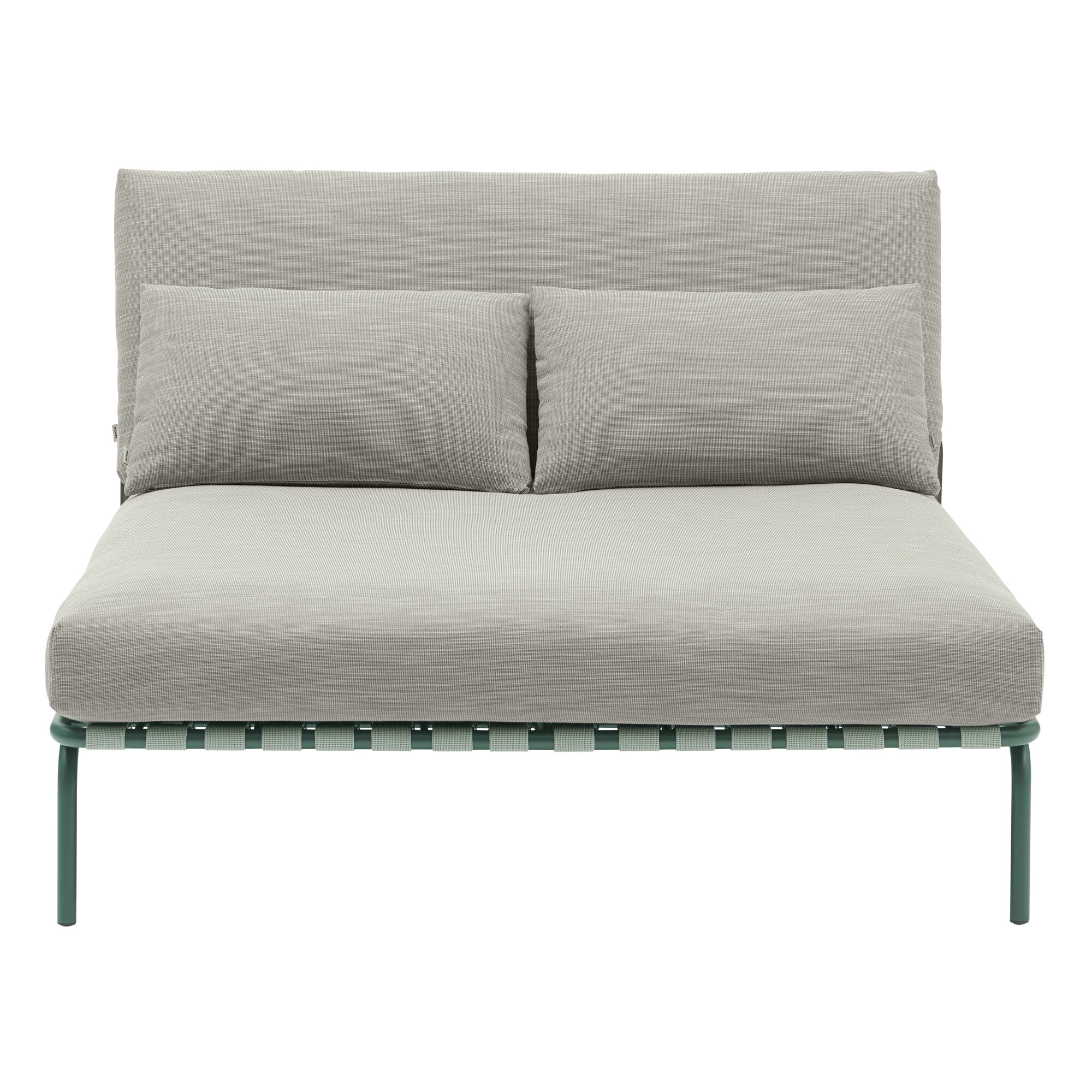 Muuto Settle Outdoor lounge bed, without armrest, Ribbed Weave 2 - dark ...
