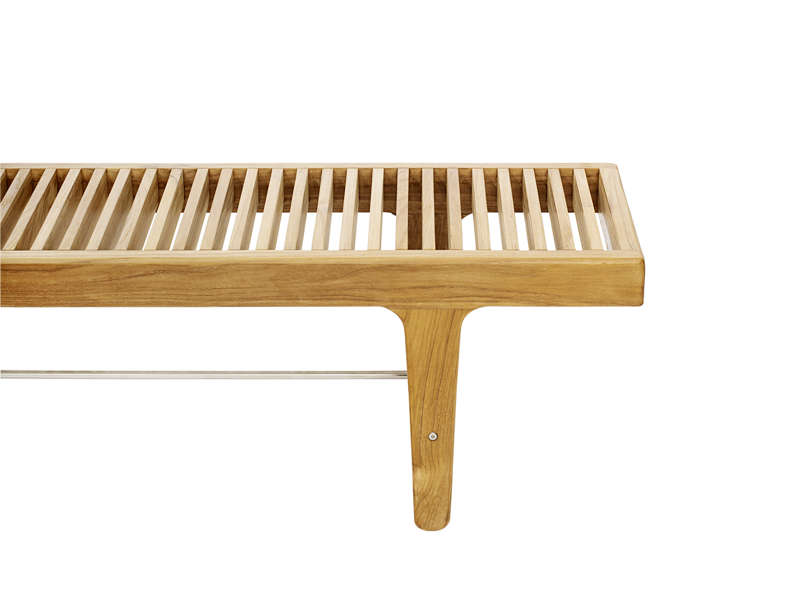 Sibast RIB Bank, niedrig, Teak - Edelstahl | Finnish Design Shop