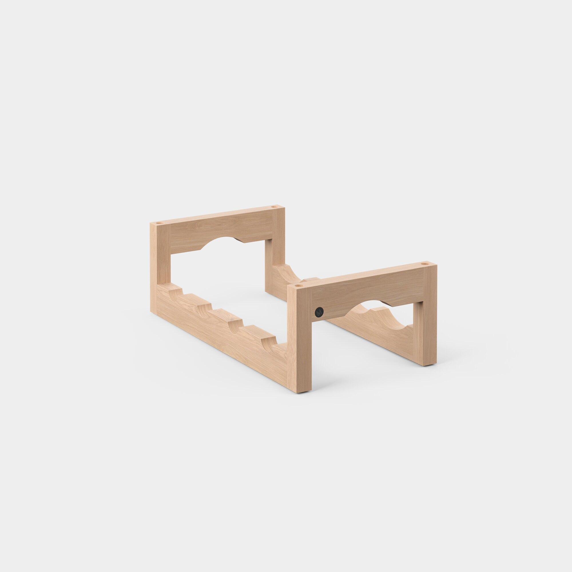 Massproductions Silo stackable wine rack, oiled ash | Finnish Design Shop