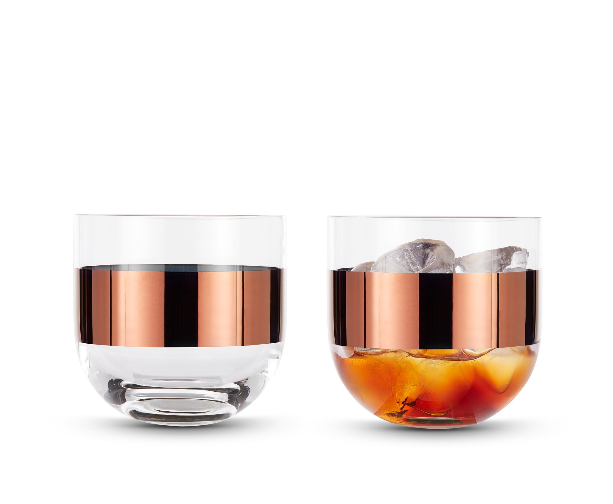 Tom Dixon Tank whiskey glass, 2 pcs, copper | Finnish Design Shop