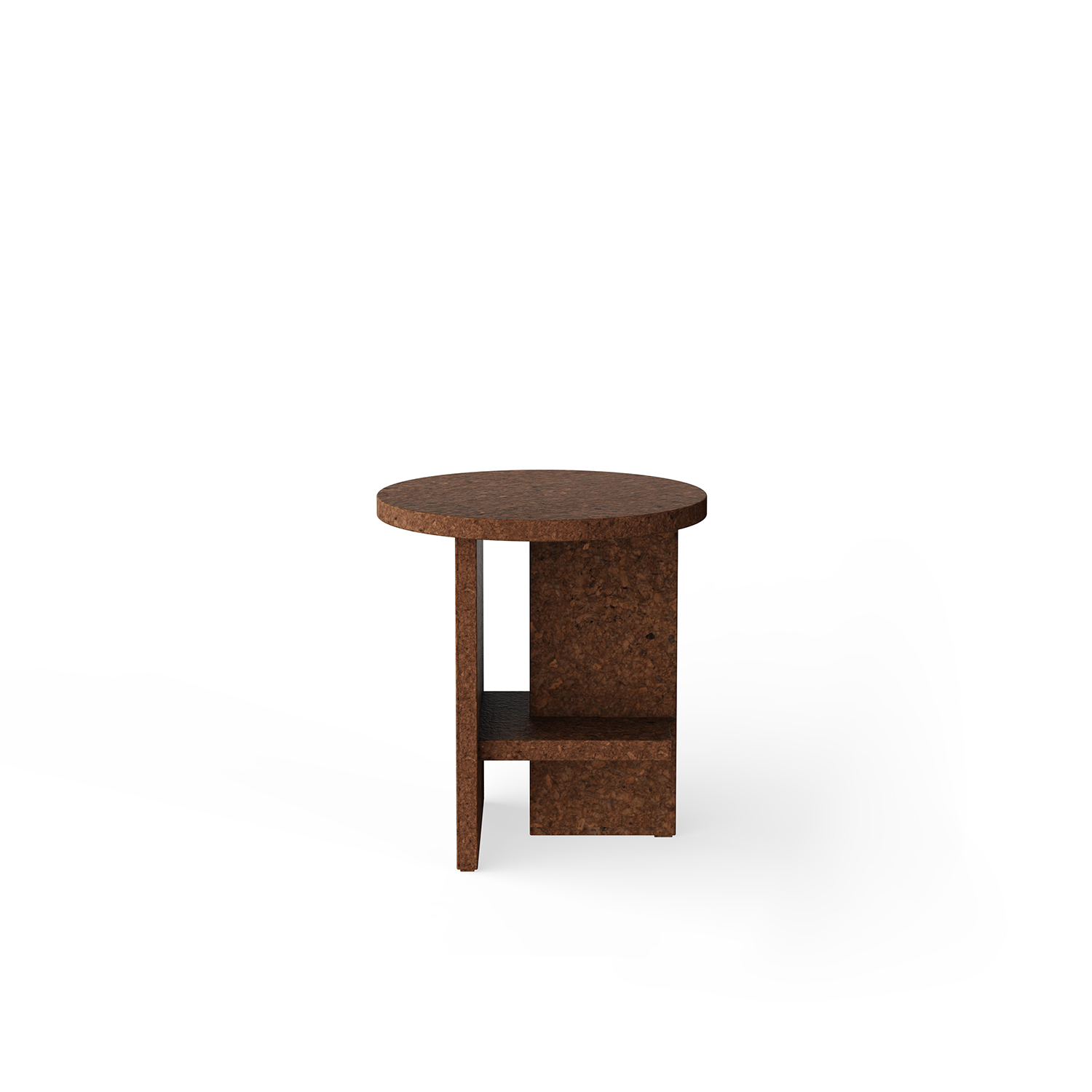 Nine Tee side table, round, smoked cork | Finnish Design Shop