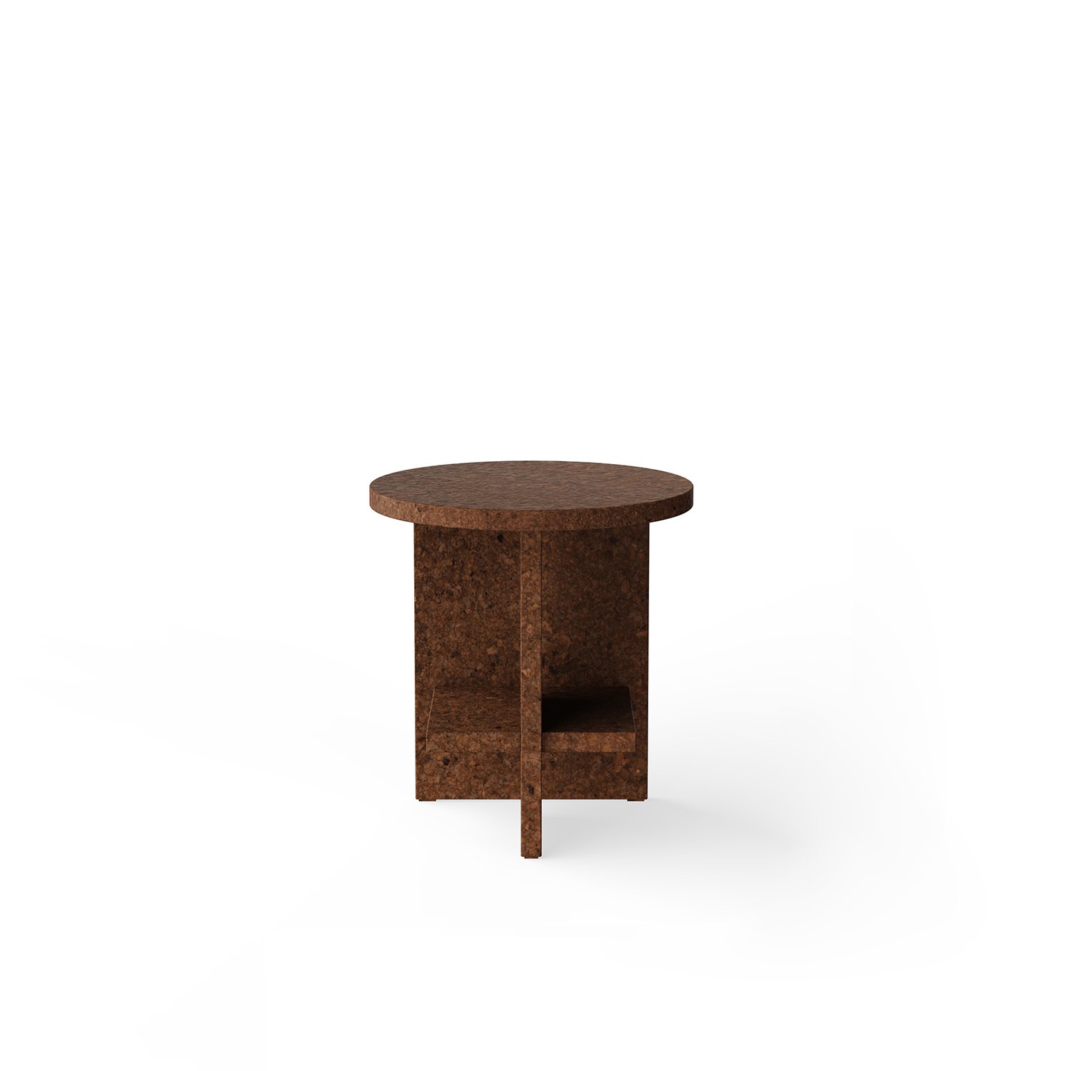 Nine Tee side table, round, smoked cork | Finnish Design Shop