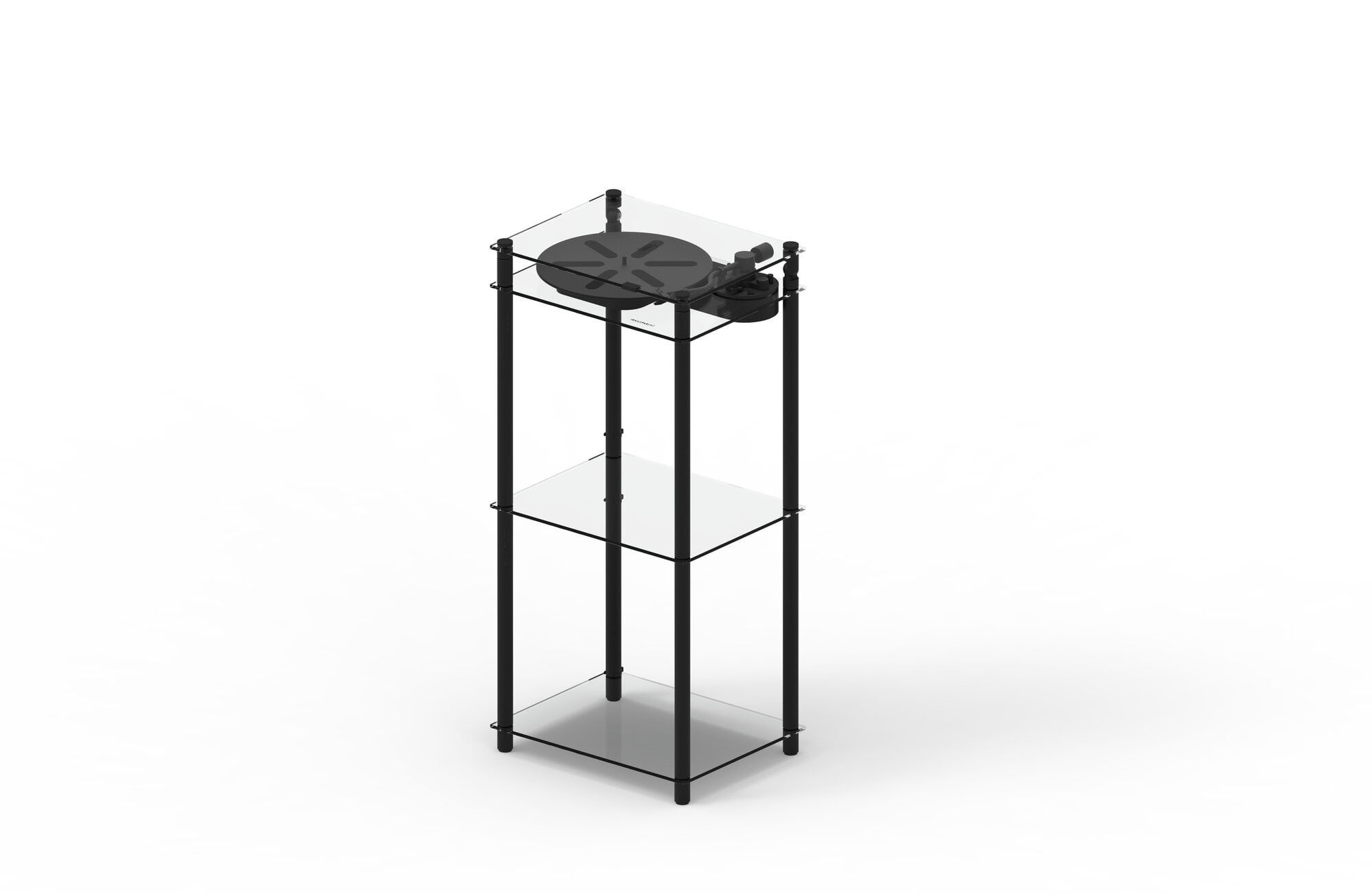 Transparent Turntable Stand, black | Finnish Design Shop