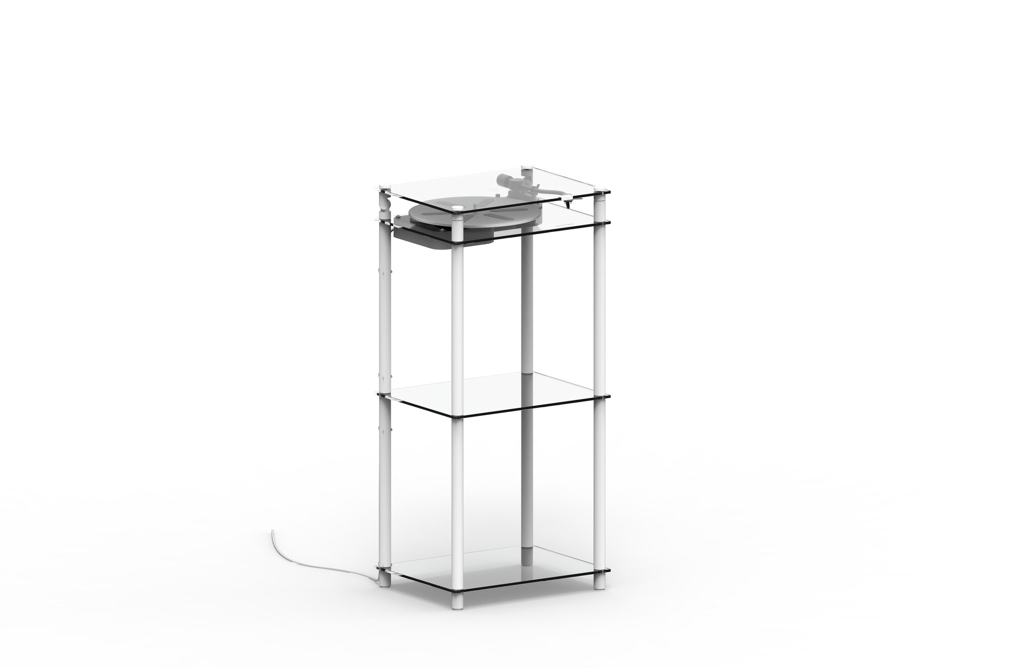 Transparent Turntable Stand, white | Finnish Design Shop