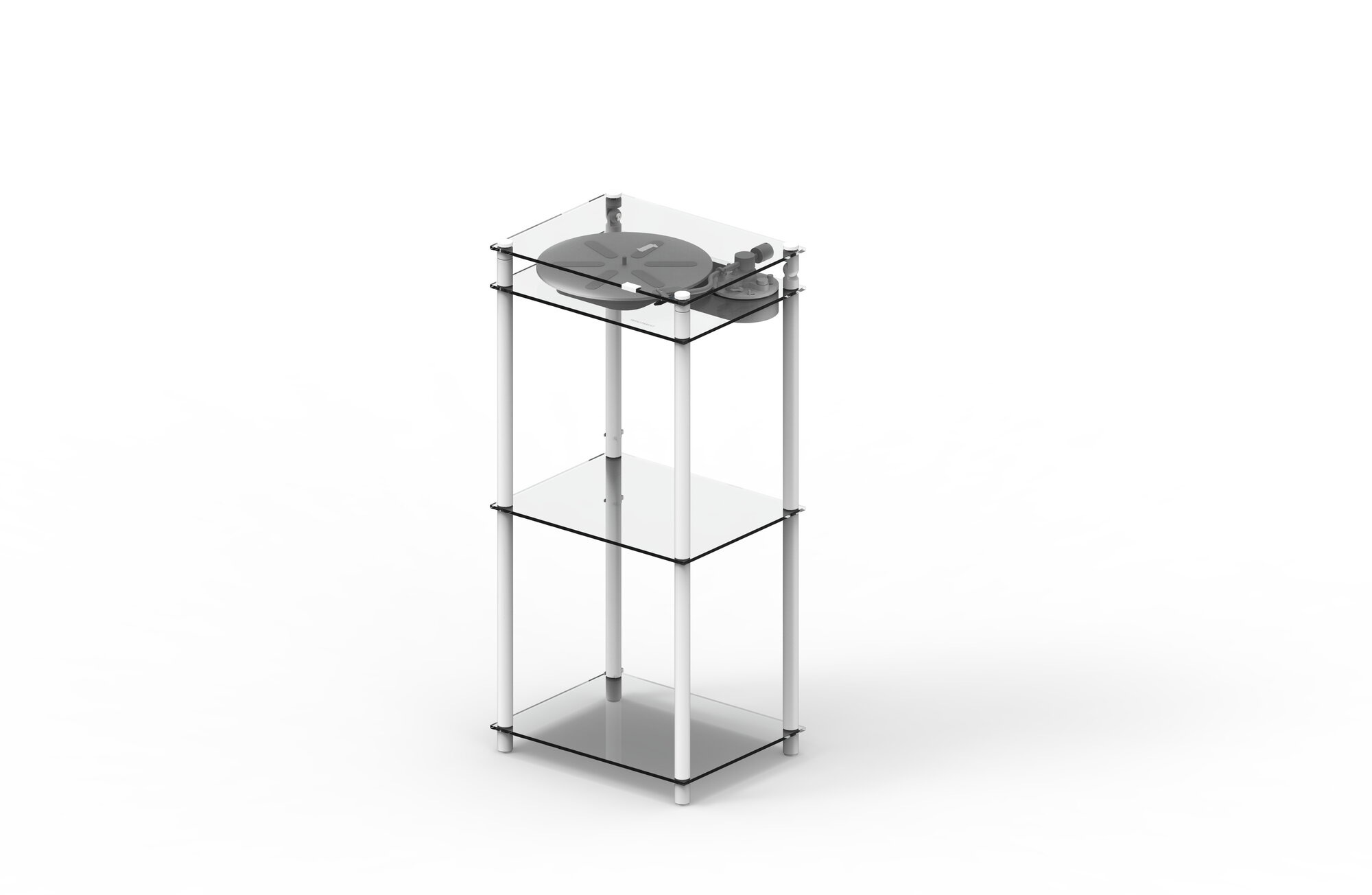 Transparent Turntable Stand, white | Finnish Design Shop