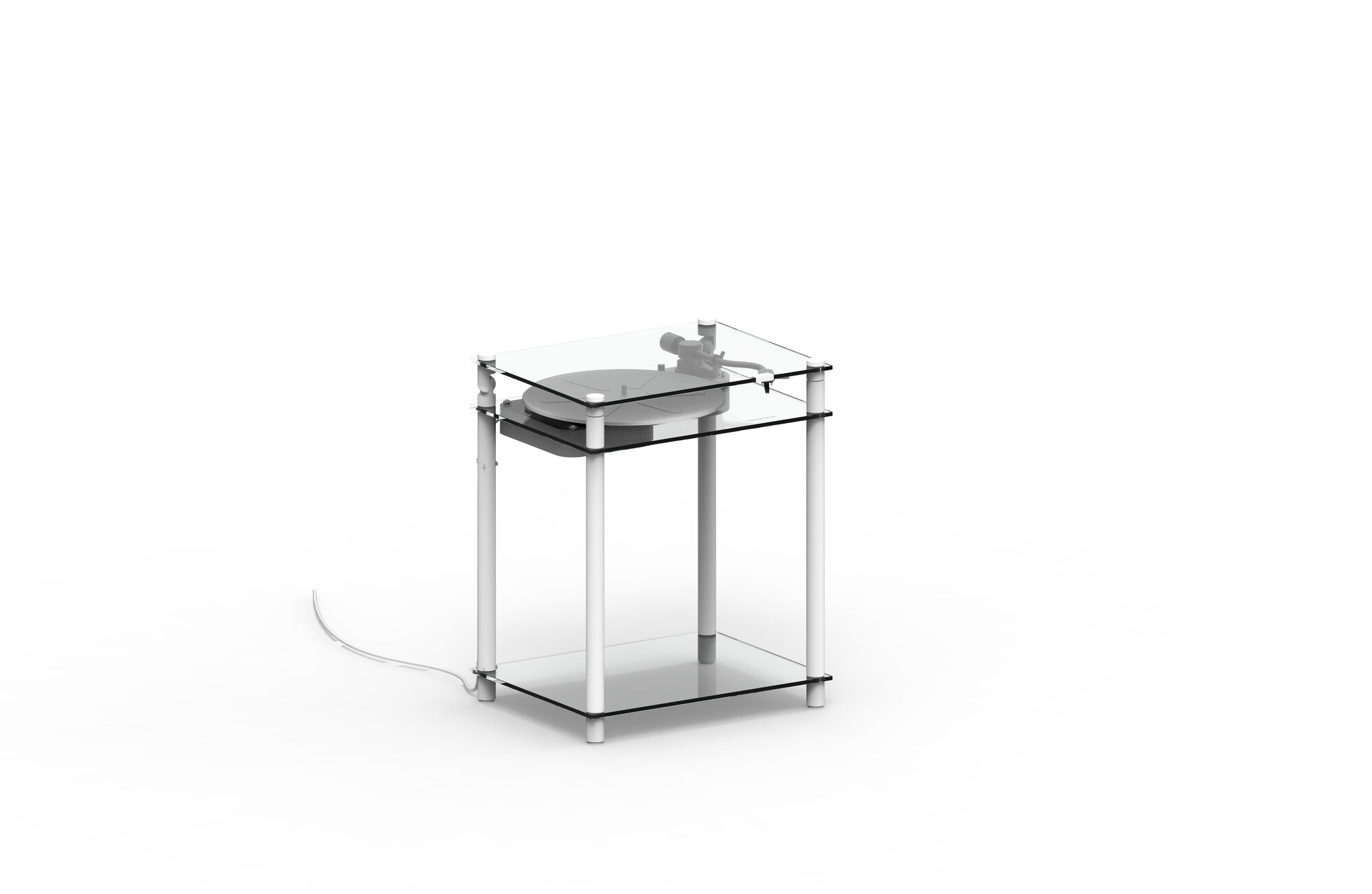 Transparent Turntable Stand, white | Finnish Design Shop