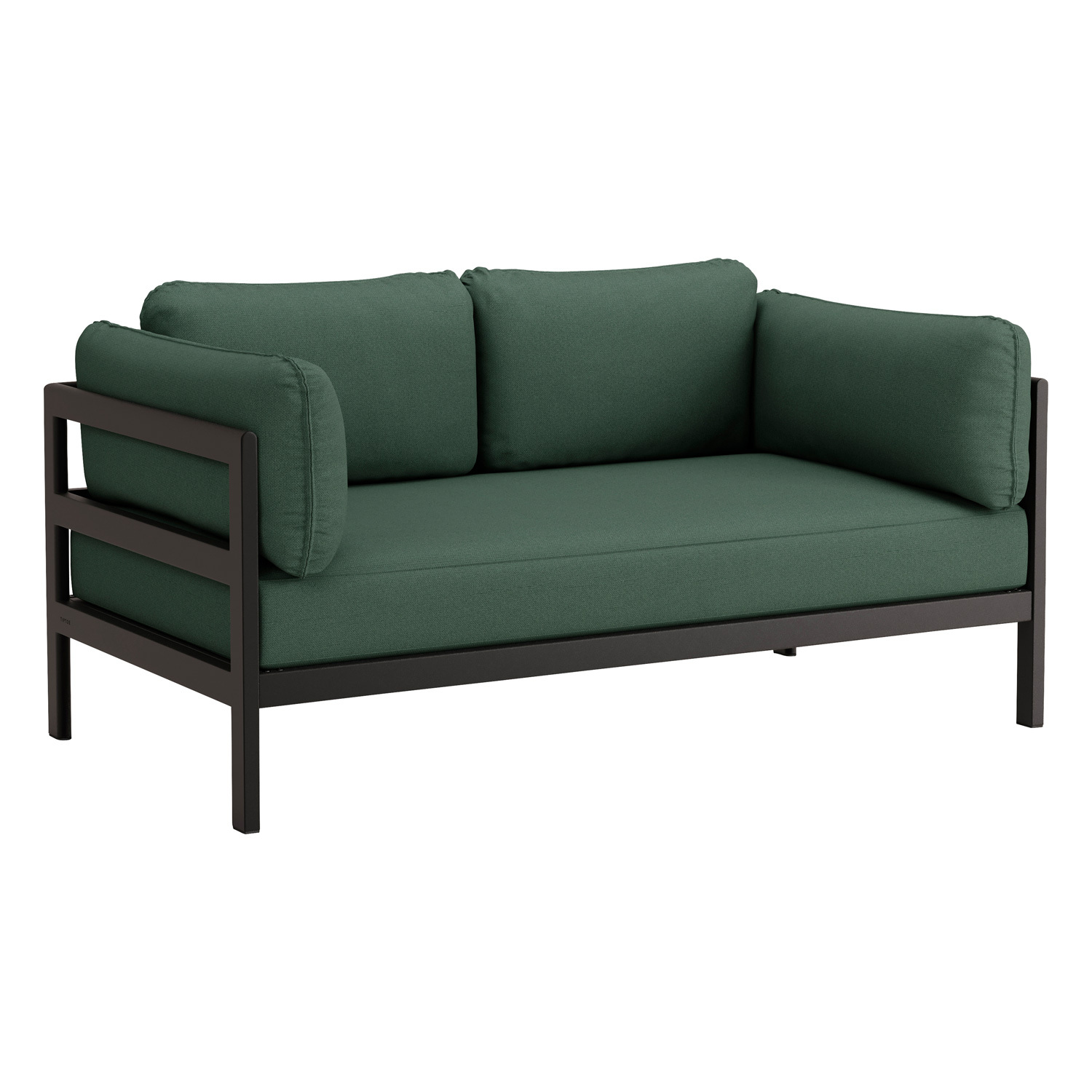 TIPTOE Easy 2-seater sofa, graphite black - forest green | Finnish ...