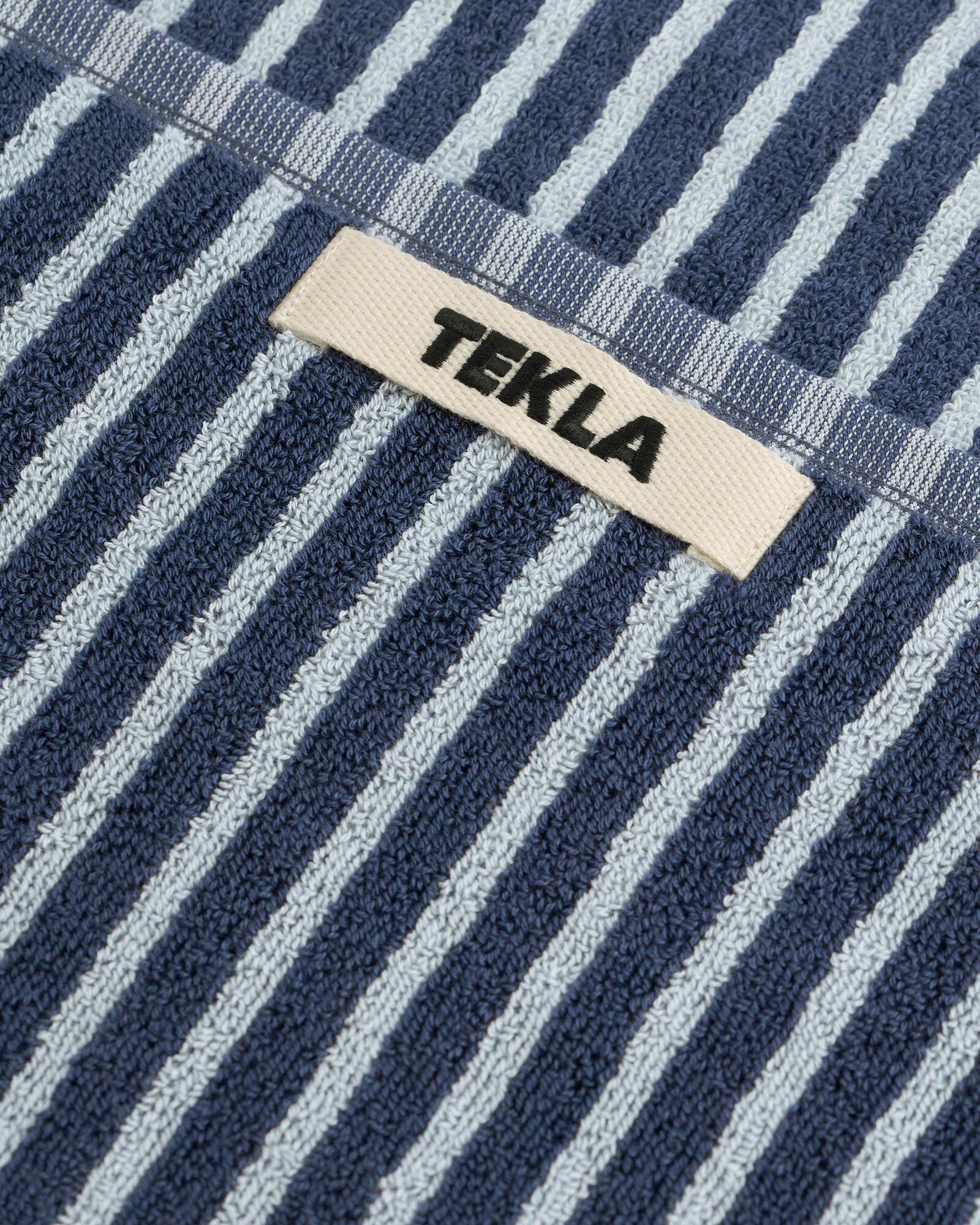 Tekla Terry towel, river stripes | Finnish Design Shop UK