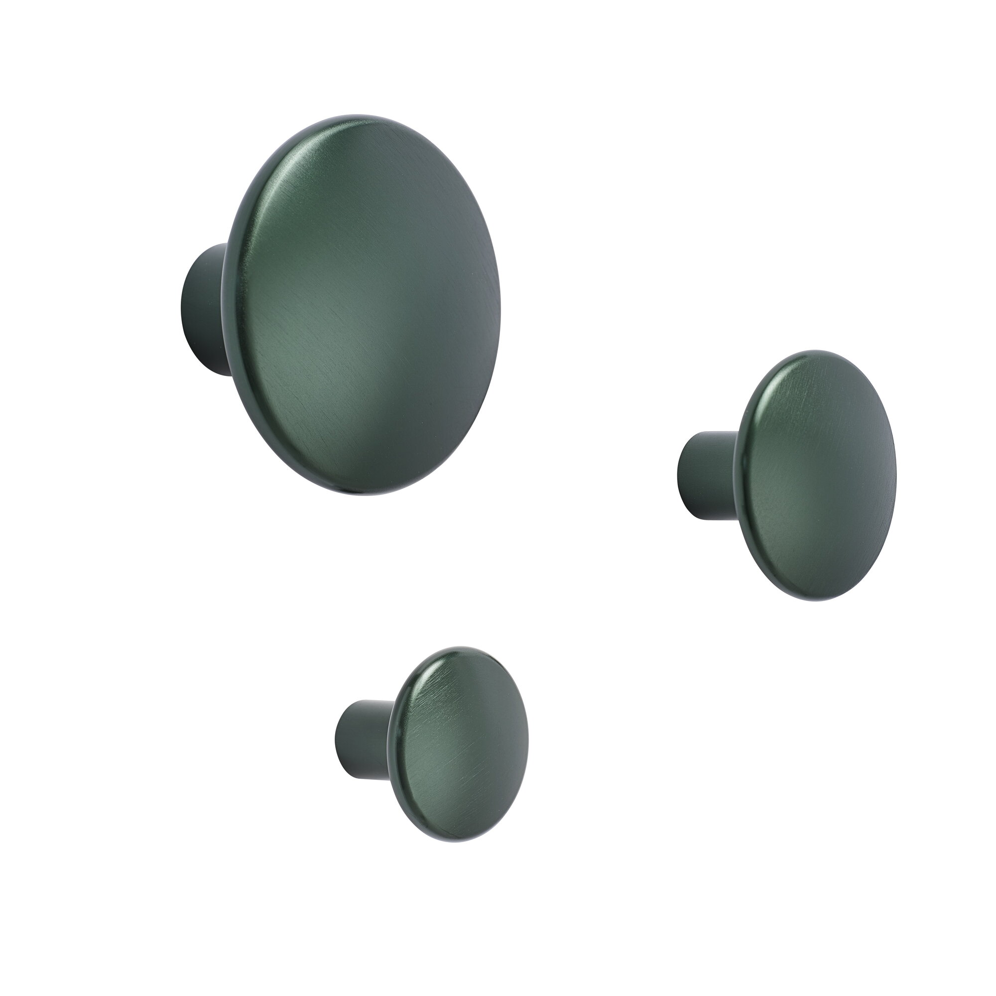 Muuto Dots Metal coat hook, dark green | Finnish Design Shop