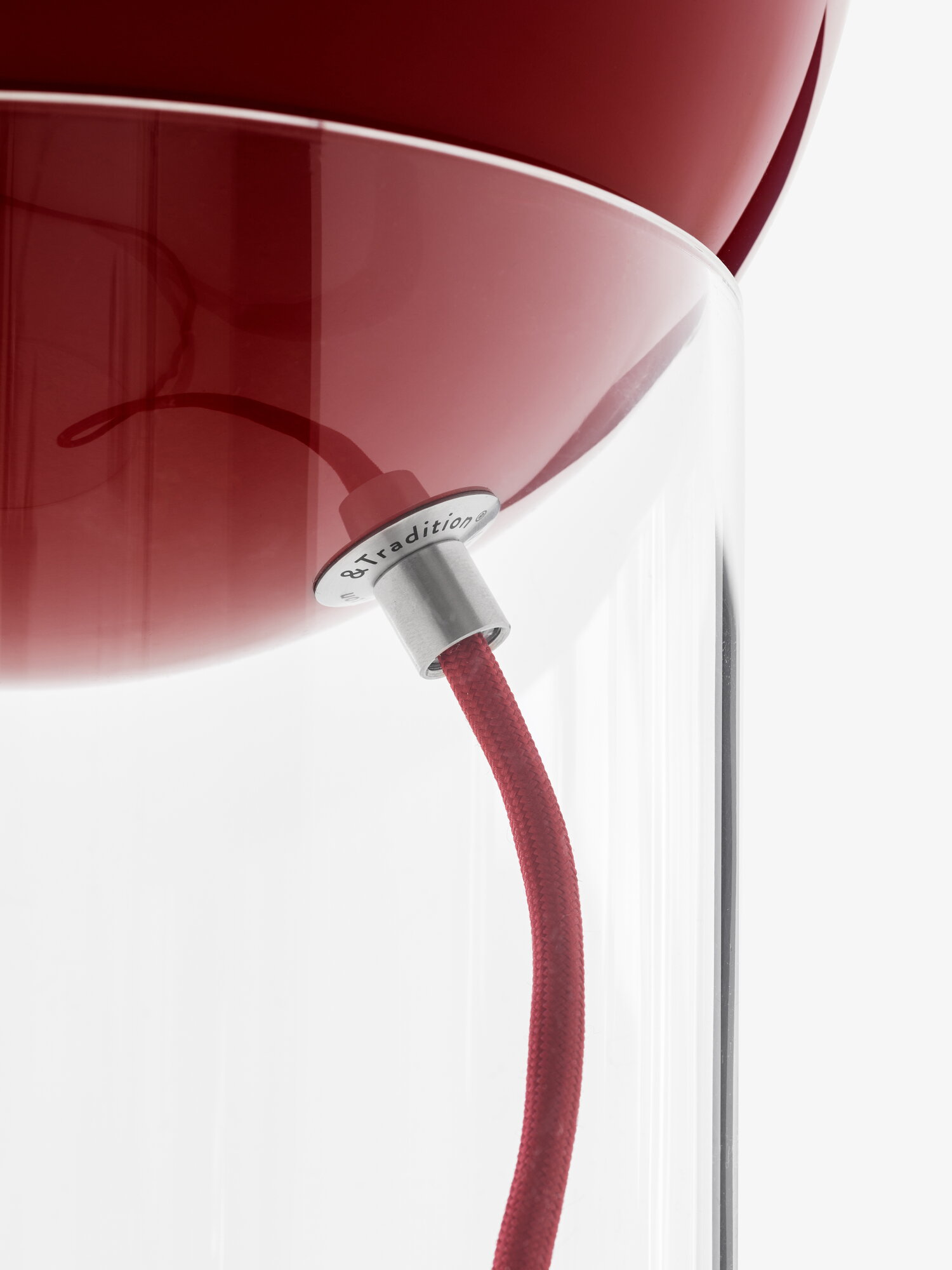 &Tradition Topan VP13 table lamp, clear - vermilion red | Finnish ...