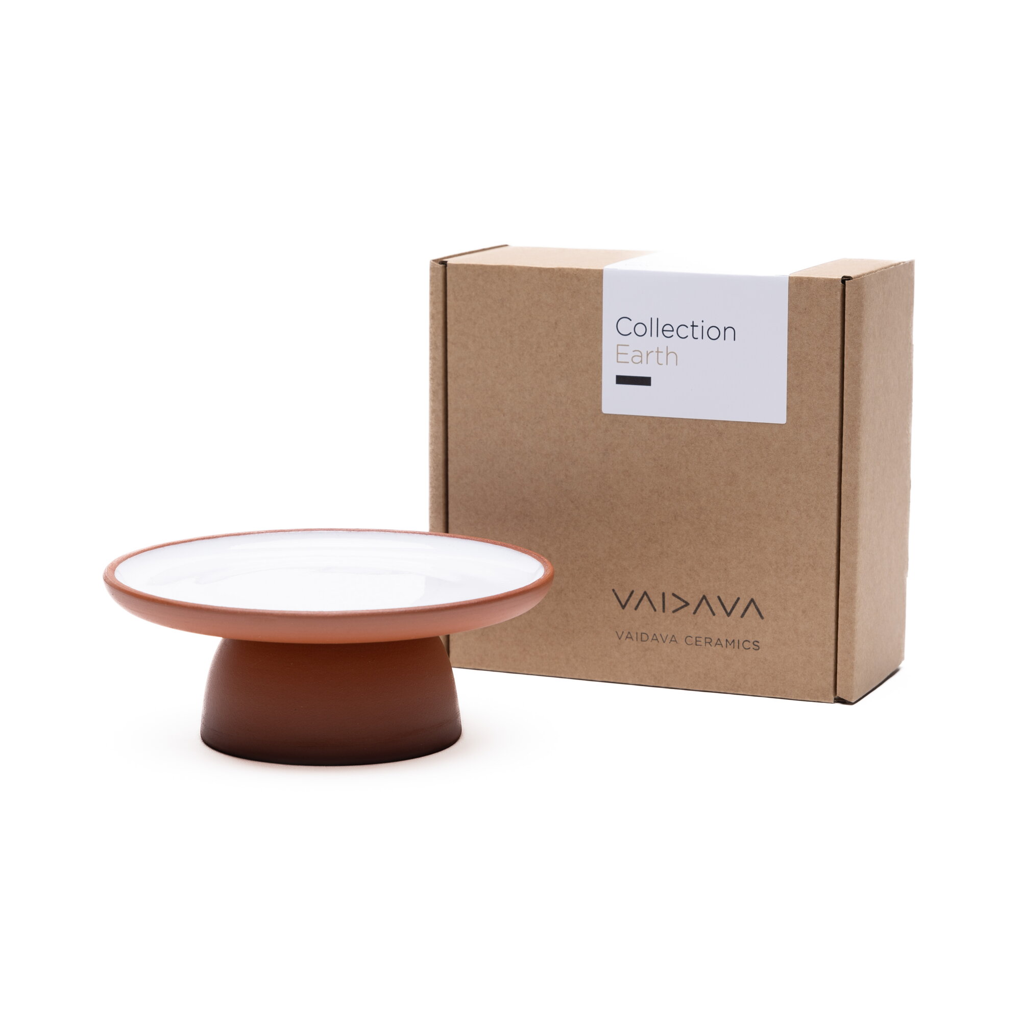 Vaidava Ceramics Earth pillar candle holder, white | Finnish Design Shop