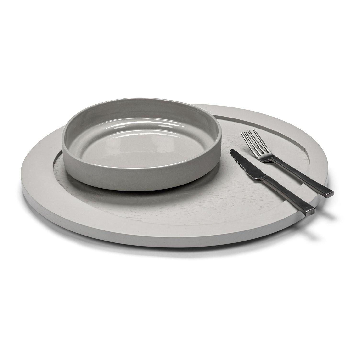 valerie_objects Inner Circle high plate, light grey | Finnish Design Shop