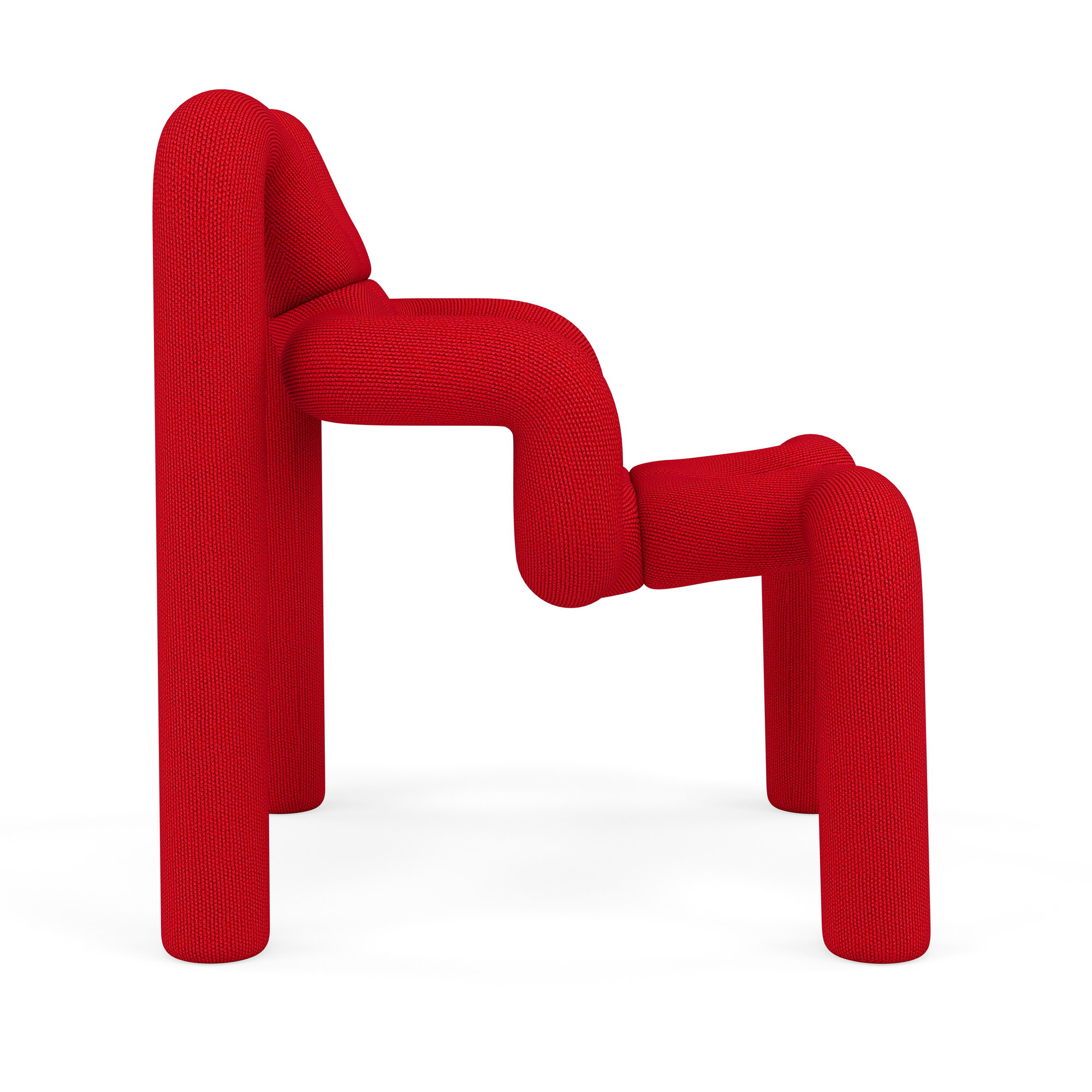 Varier Ekstrem lounge chair, Knit 027 Scarlet | Finnish Design Shop
