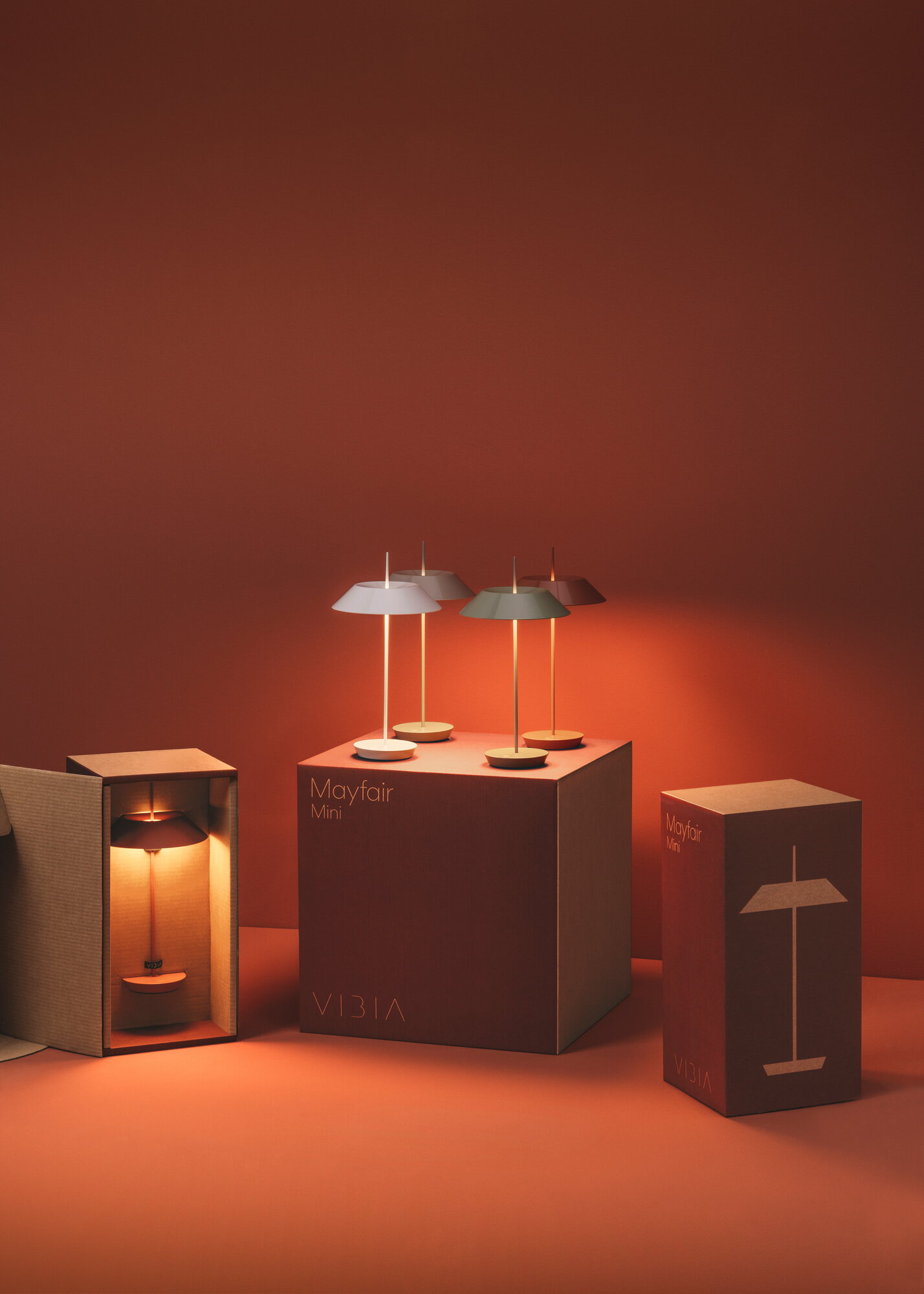 Vibia Mayfair Mini 5495 portable table lamp, green | Finnish Design Shop