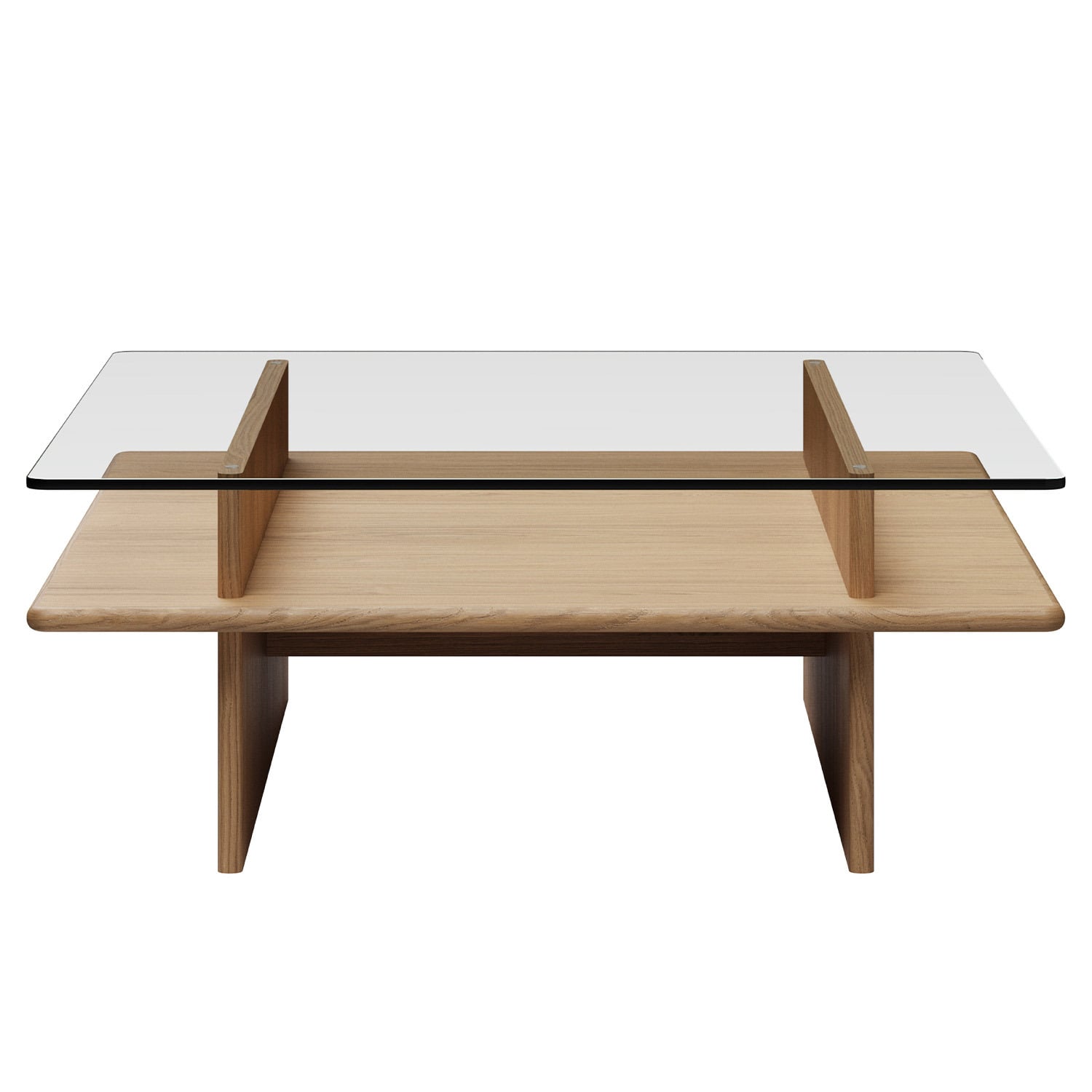 Woud Parallel coffee table, 90 x 90 cm, white lacquered oak | Finnish ...