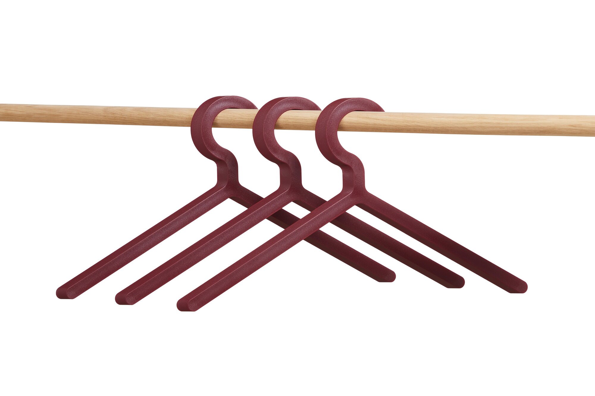 Woud Illusion hanger, set of 3, deep red | Finnish Design Shop