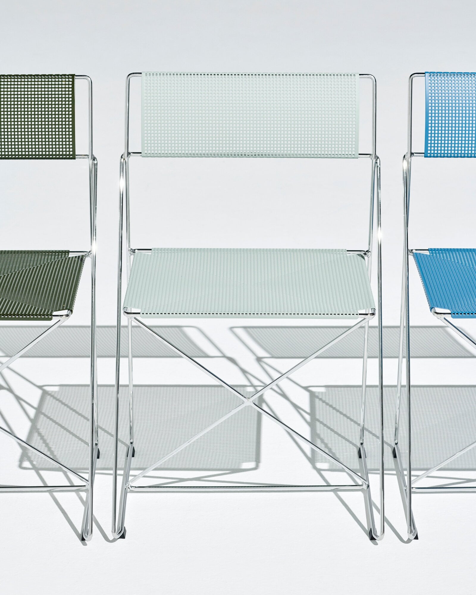 HAY X-Line chair, indoor, chromed - pale linden | Finnish Design Shop