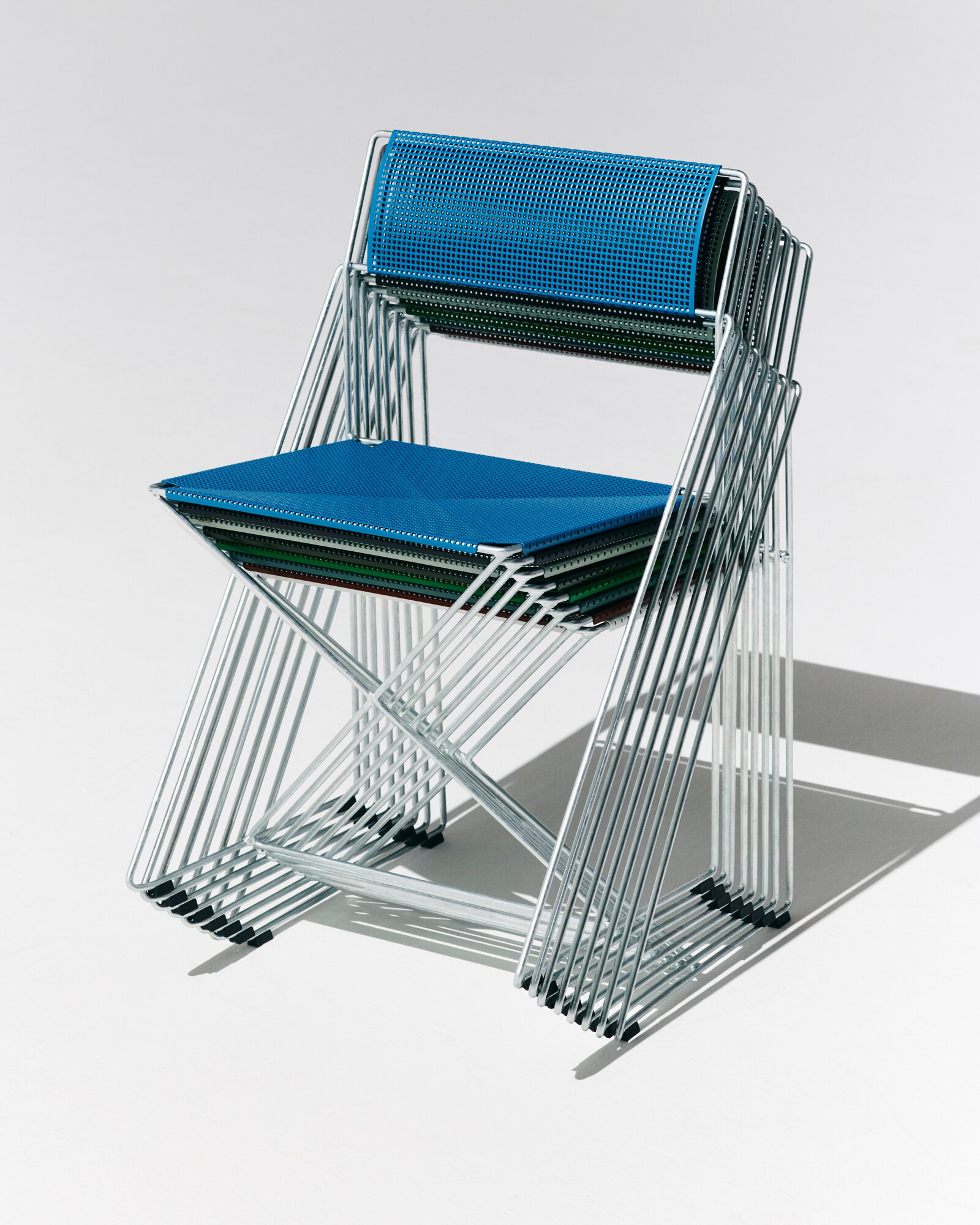 HAY X-Line chair, hot galvanized - powder blue | Finnish Design Shop