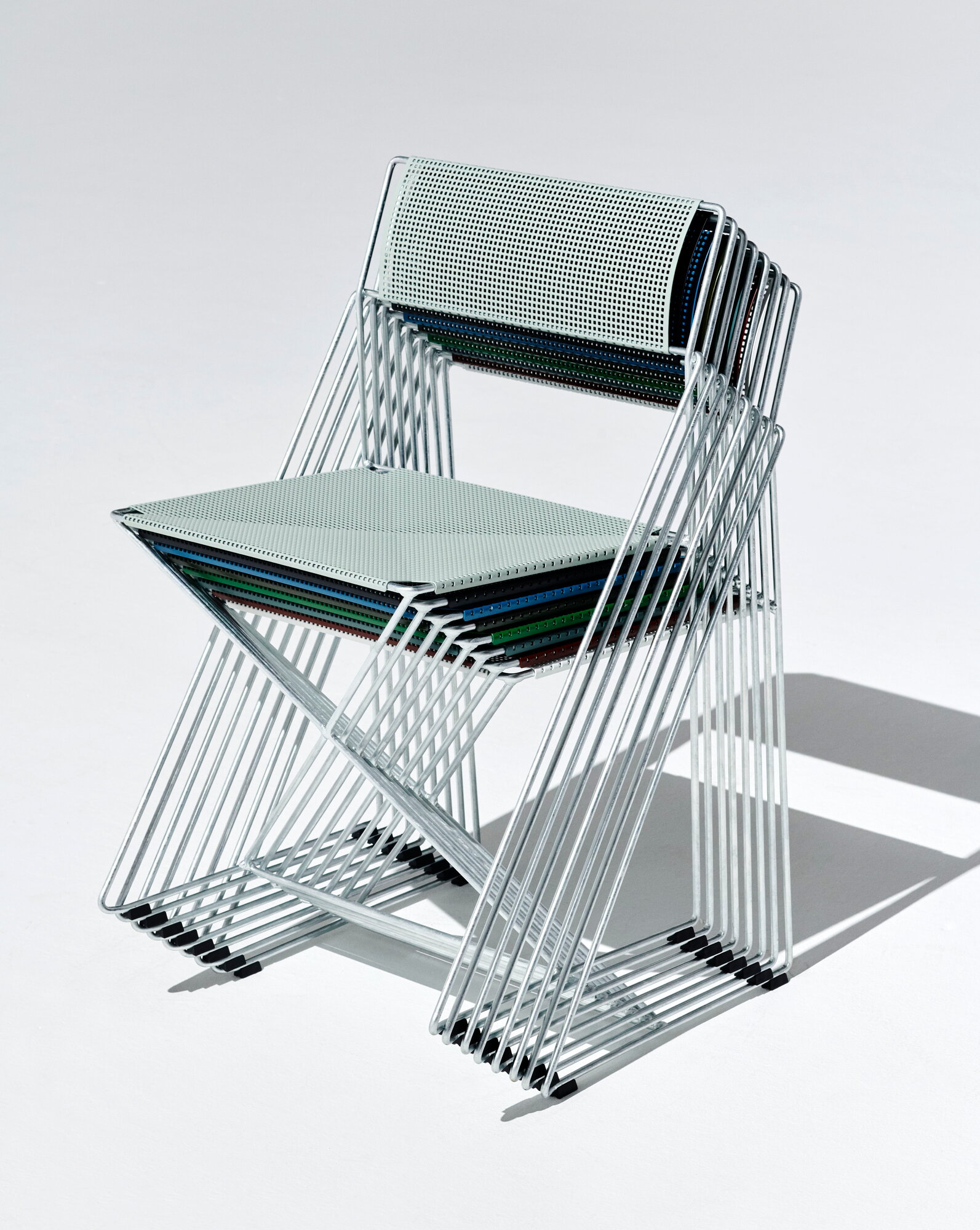 HAY X-Line chair, indoor, chromed - pale linden | Finnish Design Shop UK