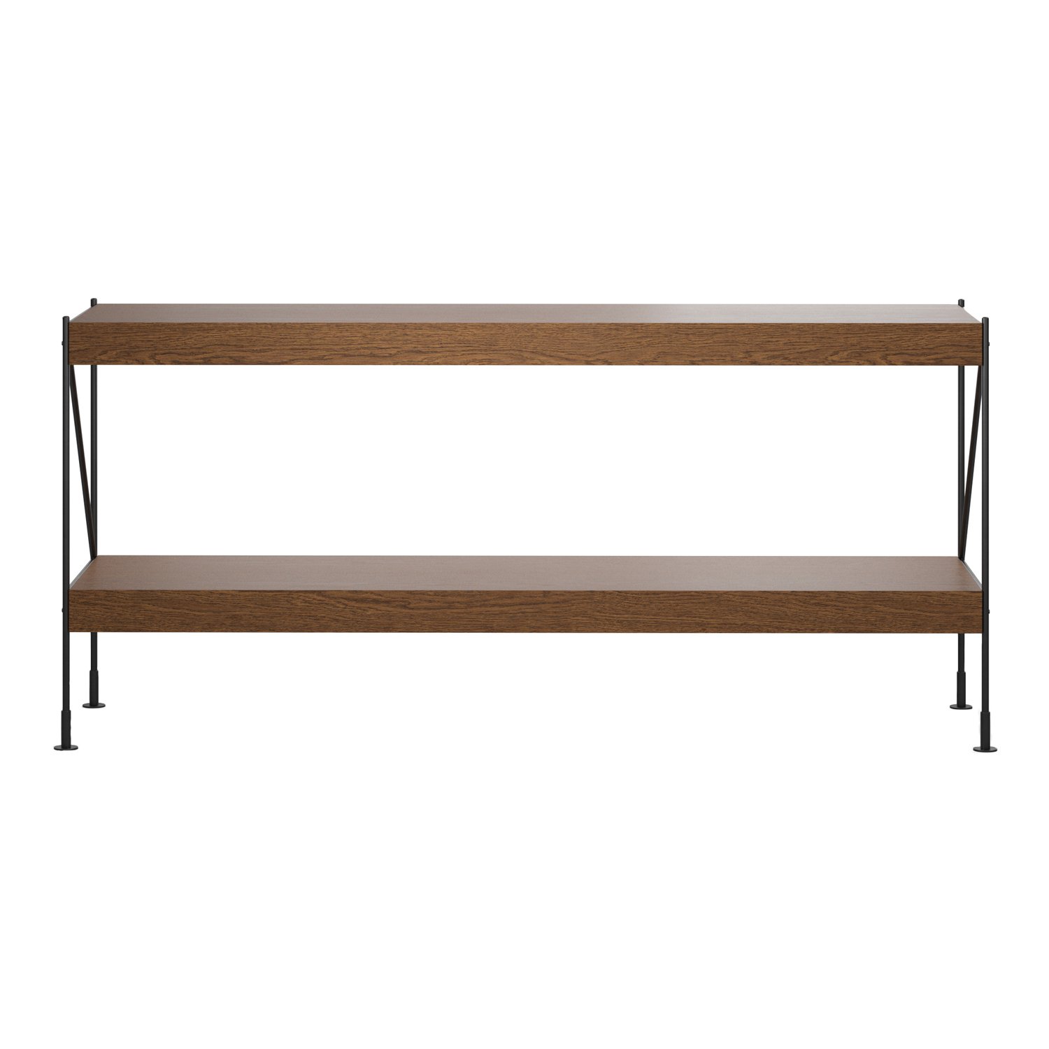 Audo Copenhagen Zet Storage System, H70, black steel - dark stained oak ...