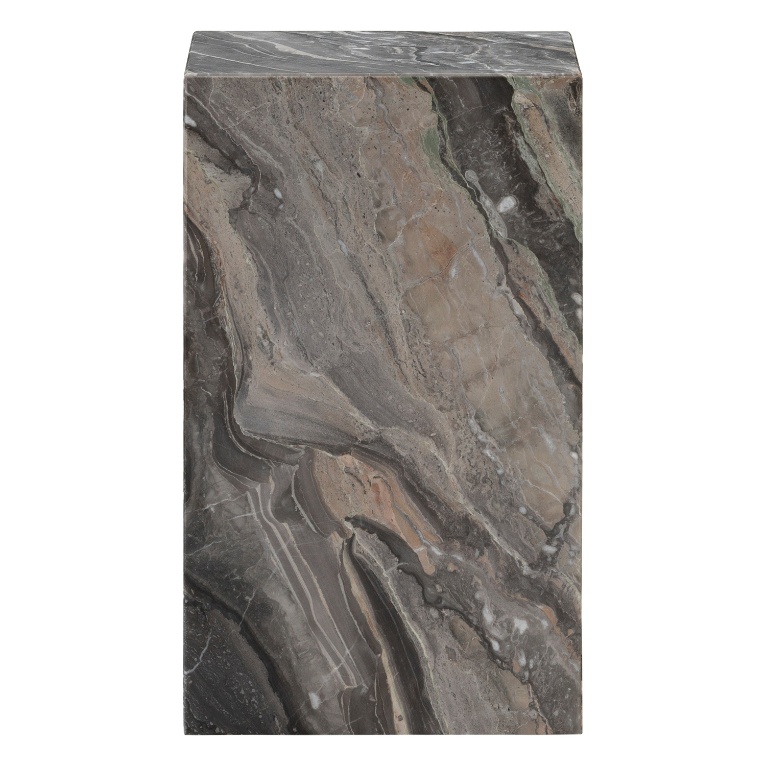 Audo Copenhagen Plinth table, high, Grey Galaxy marble | Finnish Design ...