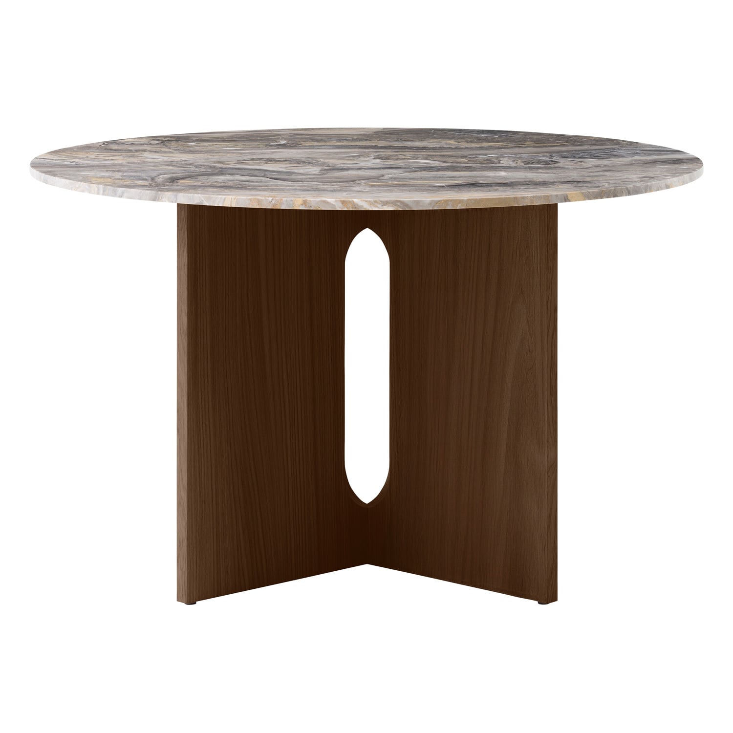 Audo Copenhagen Androgyne dining table, 120 cm, dark oak - grey Galaxy ...