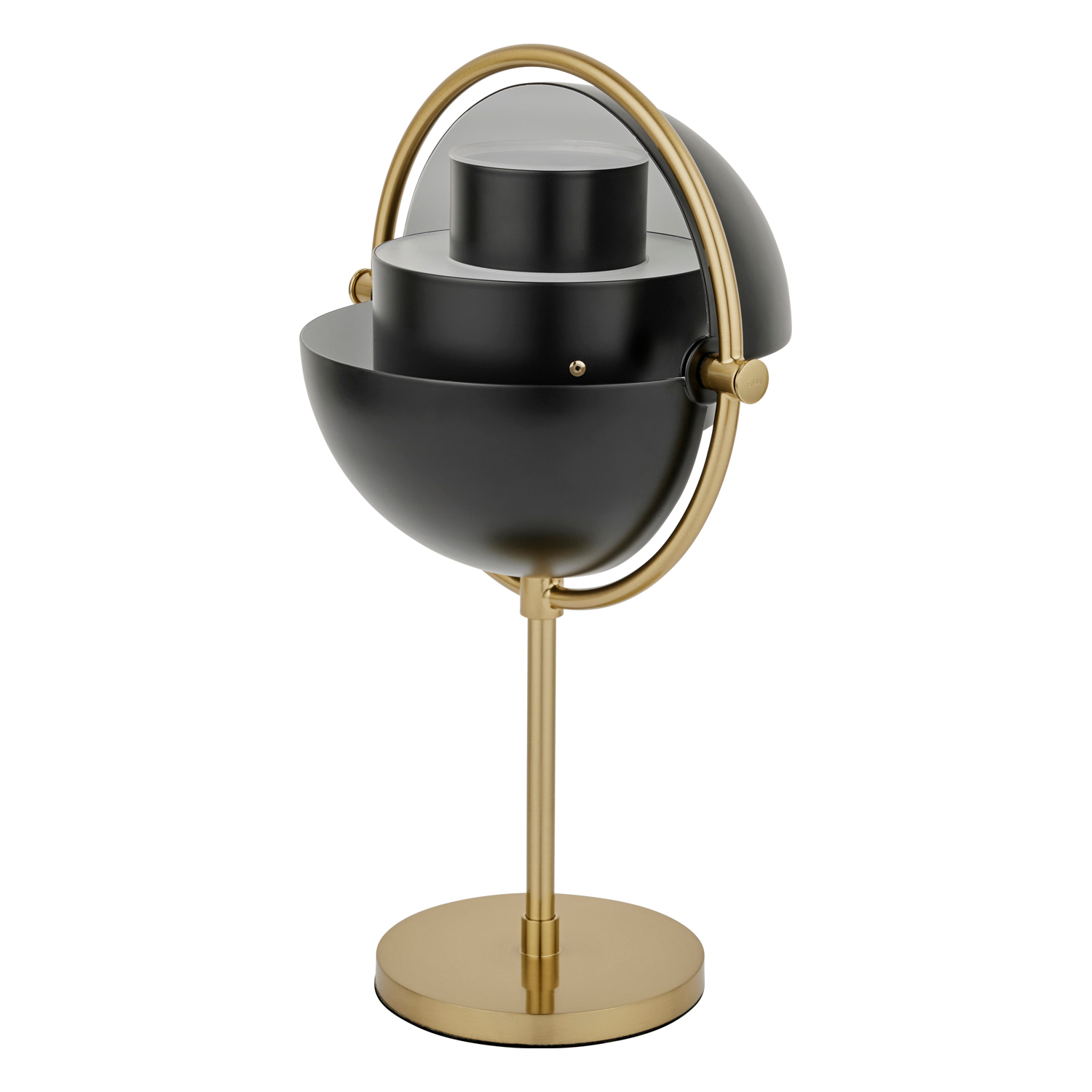 GUBI Multi-lite portable table lamp, brass - black | Finnish Design Shop