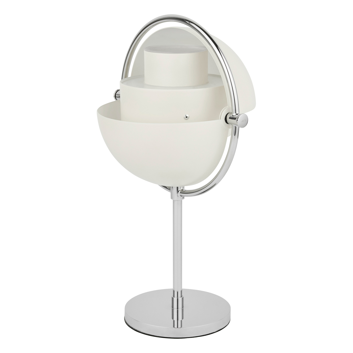 GUBI Multi-lite portable table lamp, chrome - white | Finnish Design Shop