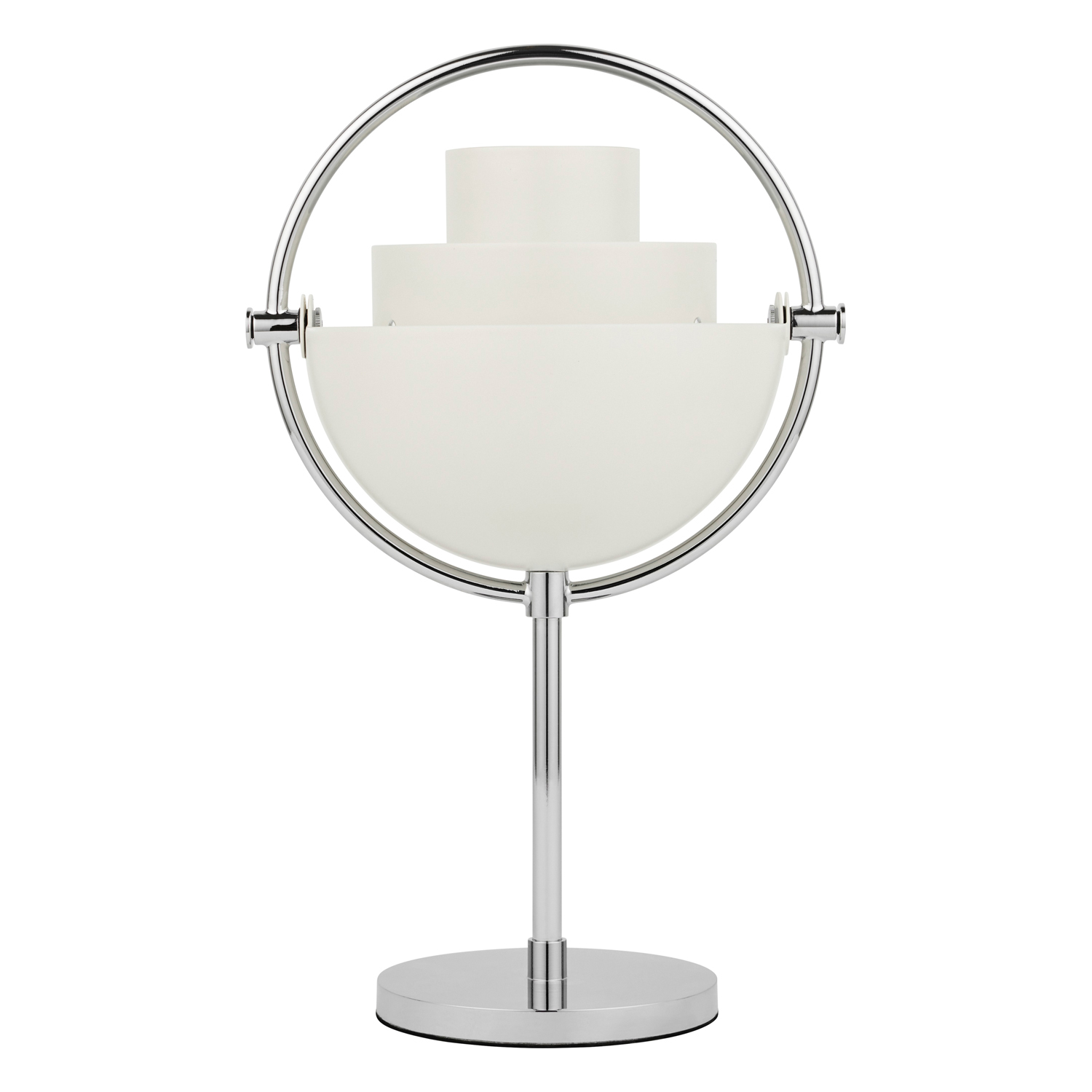 GUBI Multi-lite portable table lamp, chrome - white | Finnish Design Shop