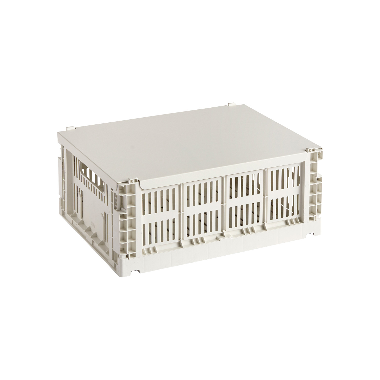 HAY Colour Crate lid, M, steel, off-white | Finnish Design Shop