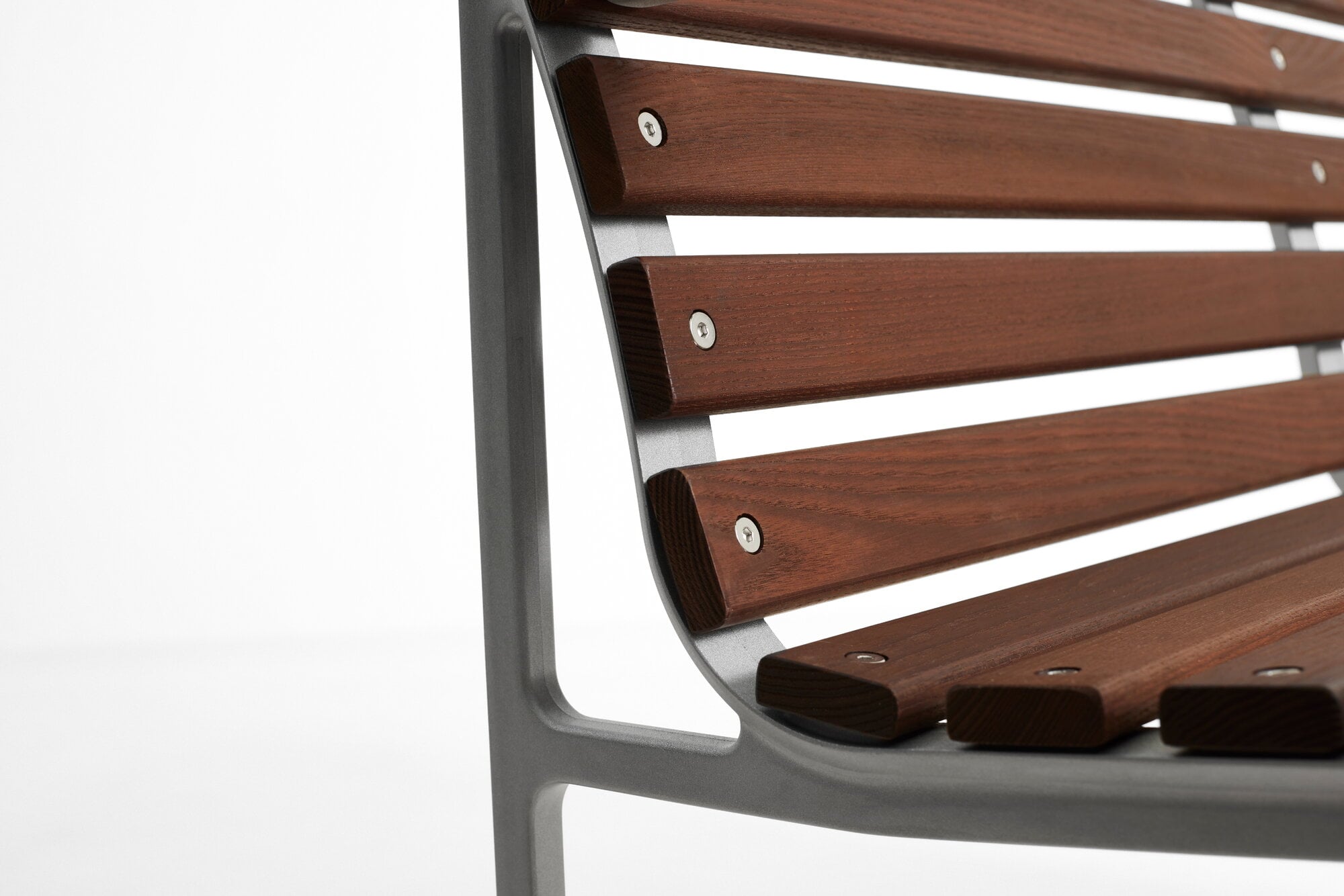 HAY Traverse dining bench with armrest, heat treated oiled ash ...