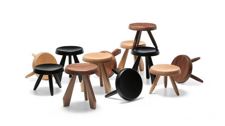 Cassina Tabouret Meribel stool, American walnut | Finnish Design Shop