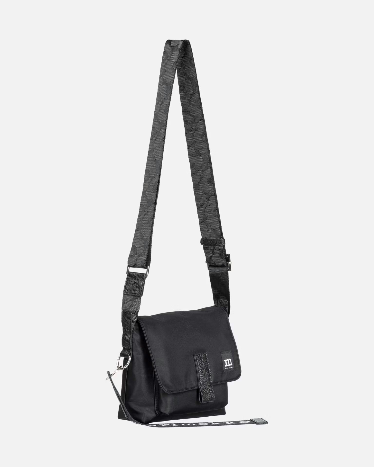 Marimekko Mini Messenger shoulder bag, solid black | Finnish Design Shop