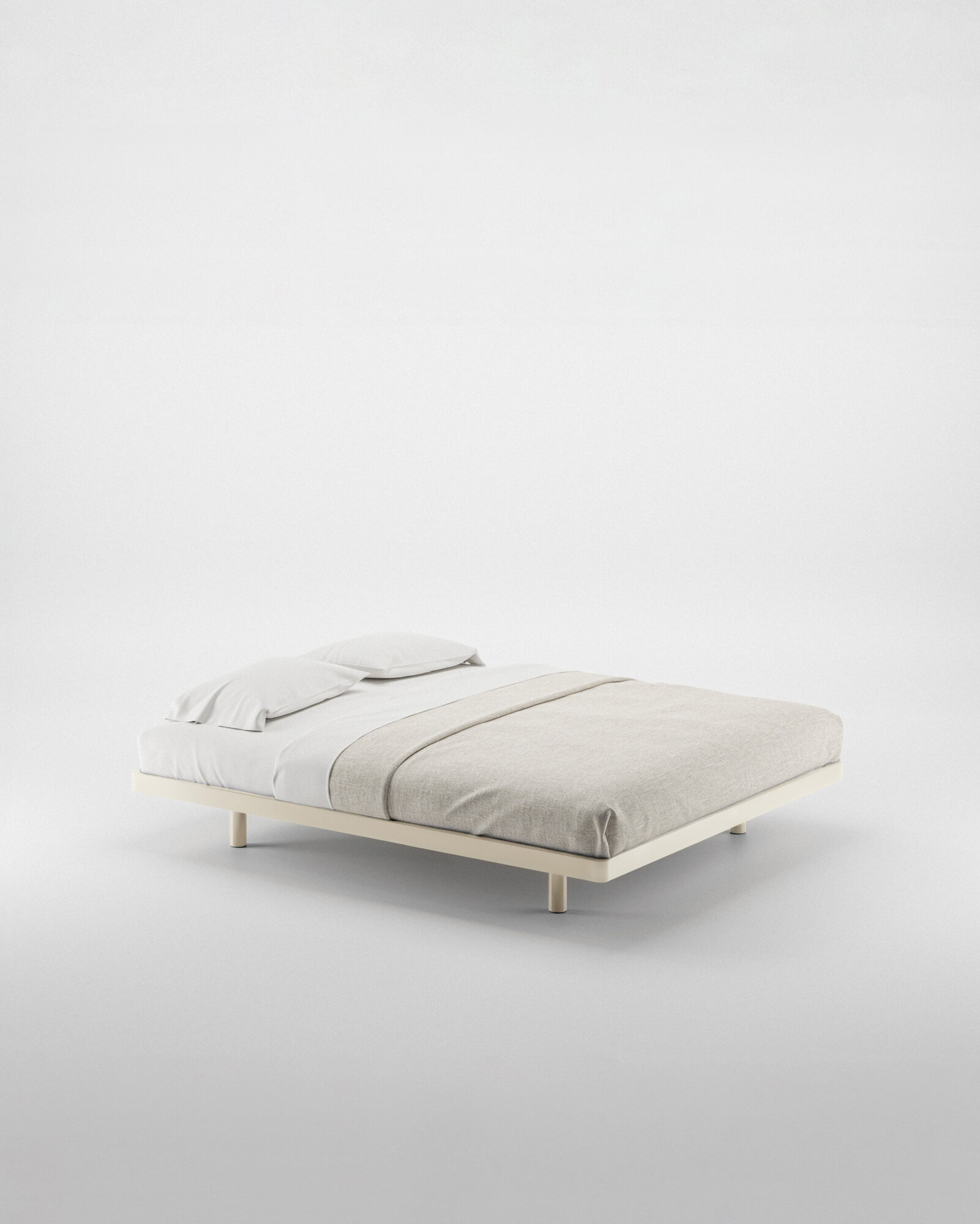 ReFramed MC-1 bed frame with slats, ivory | Finnish Design Shop