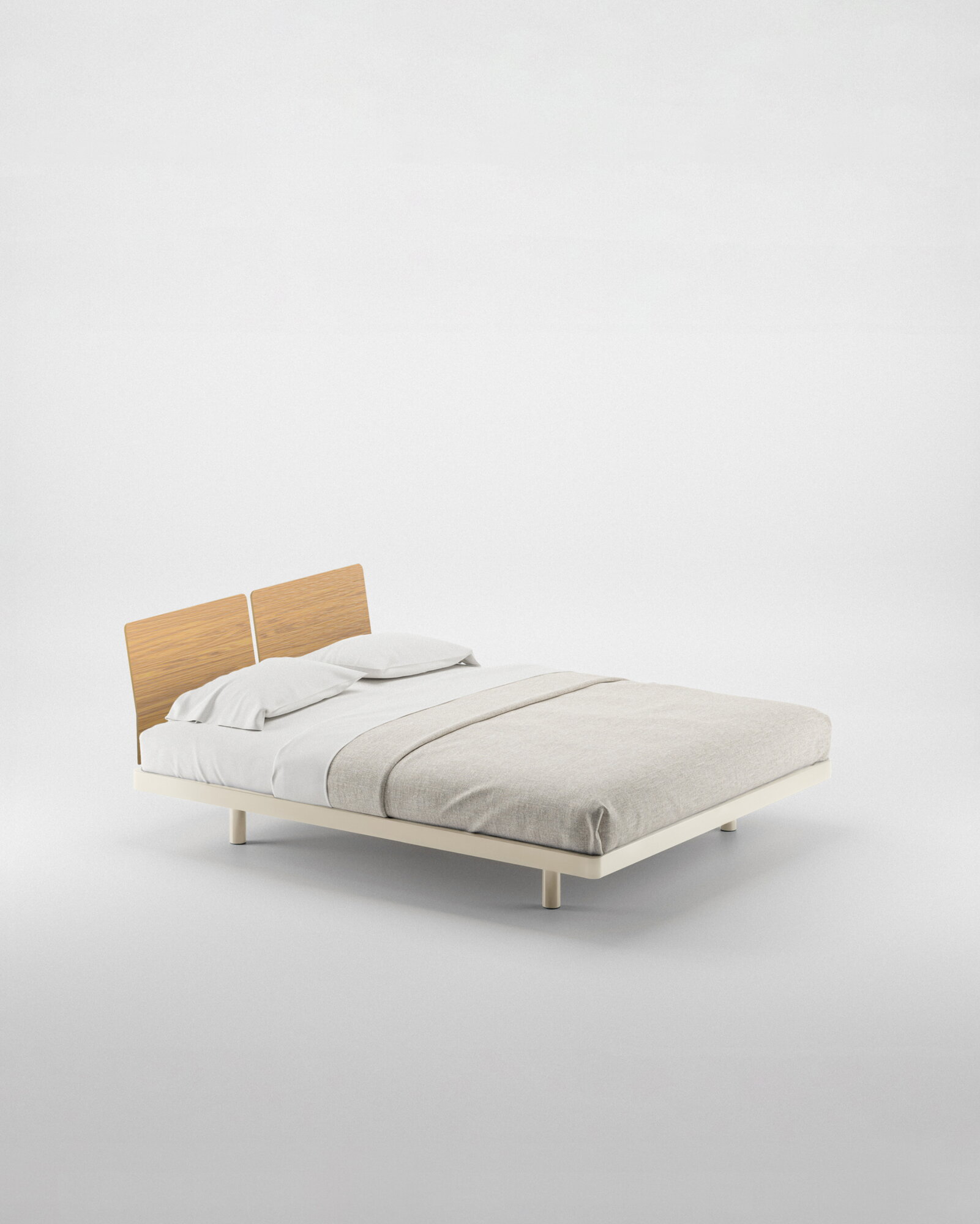 ReFramed MC-1 bed frame with slats, ivory | Finnish Design Shop