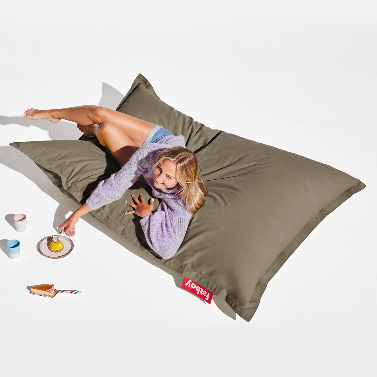 Fatboy Original Canvas Recycled bean bag, taupe grey | Finnish Design Shop