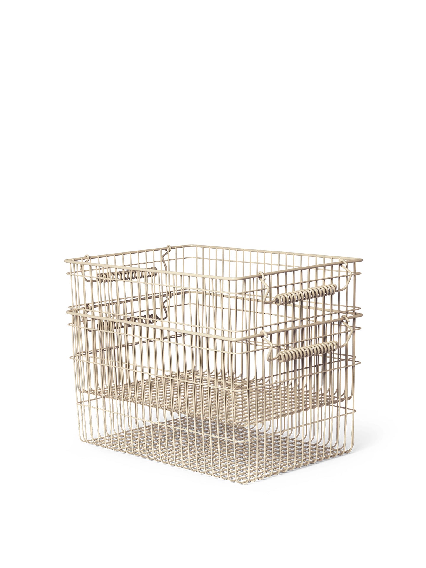 Ferm Living Cala stackable basket, set of 2, cashmere | Finnish Design Shop