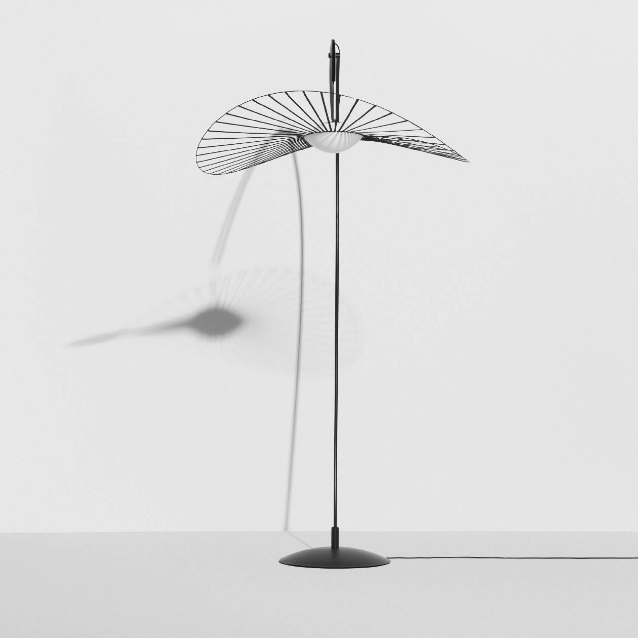 Petite Friture Vertigo Nova floor lamp, black - white glass | Finnish ...