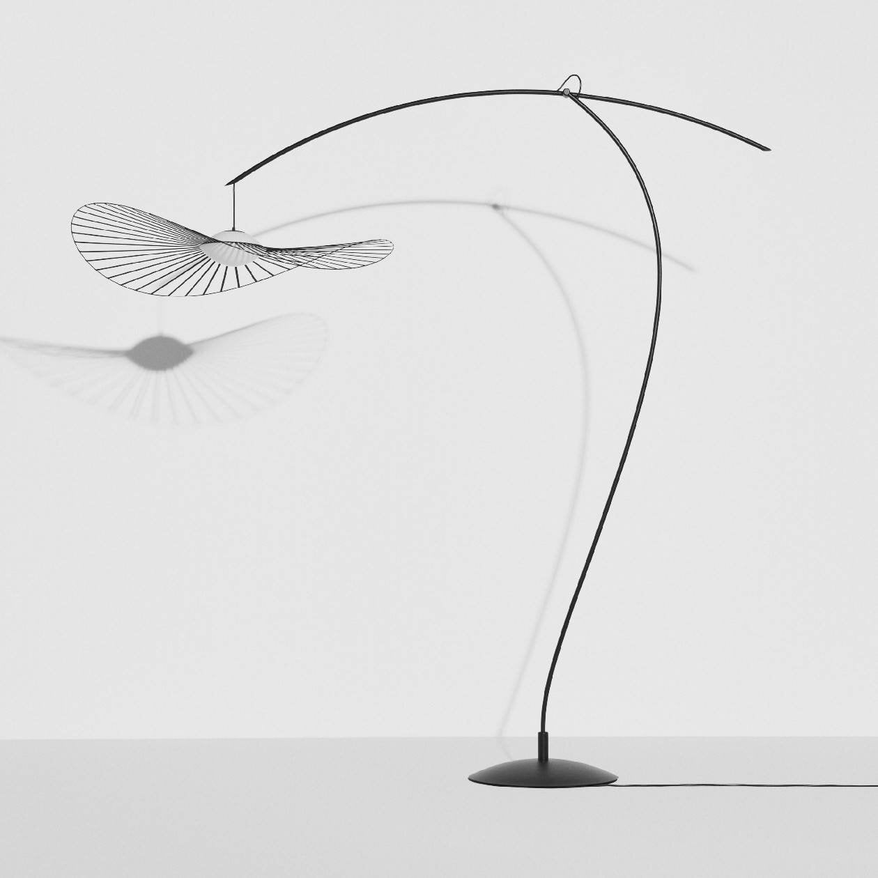 Petite Friture Vertigo Nova floor lamp, black - white glass | Finnish ...